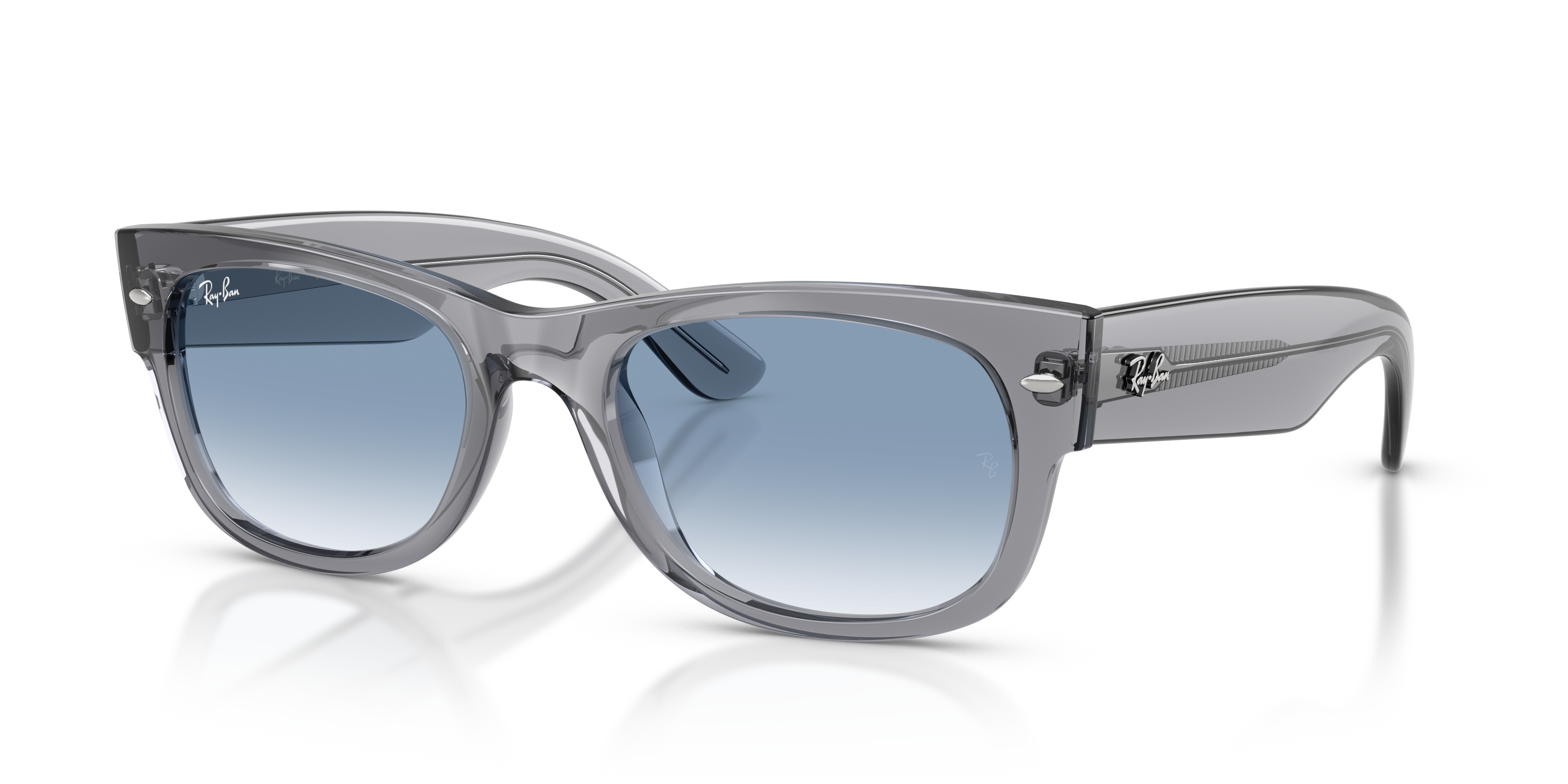 Mega Wayfarer Ii Sunglasses in Grey and Clear Gradient Blue - RB0832S ...