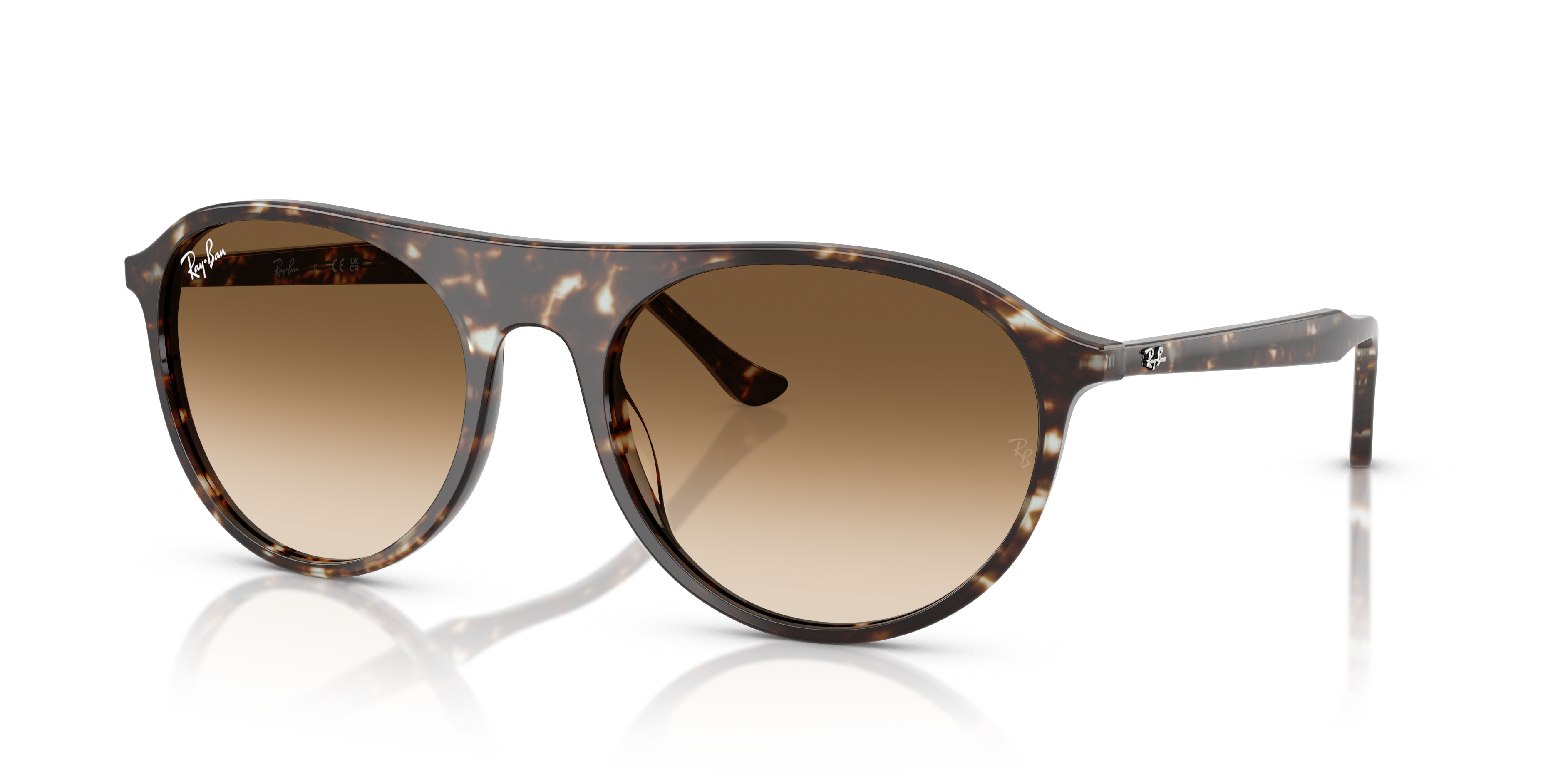 Rb2215 Sunglasses in Havana Yellow Tortoiseshell and Clear Gradient ...