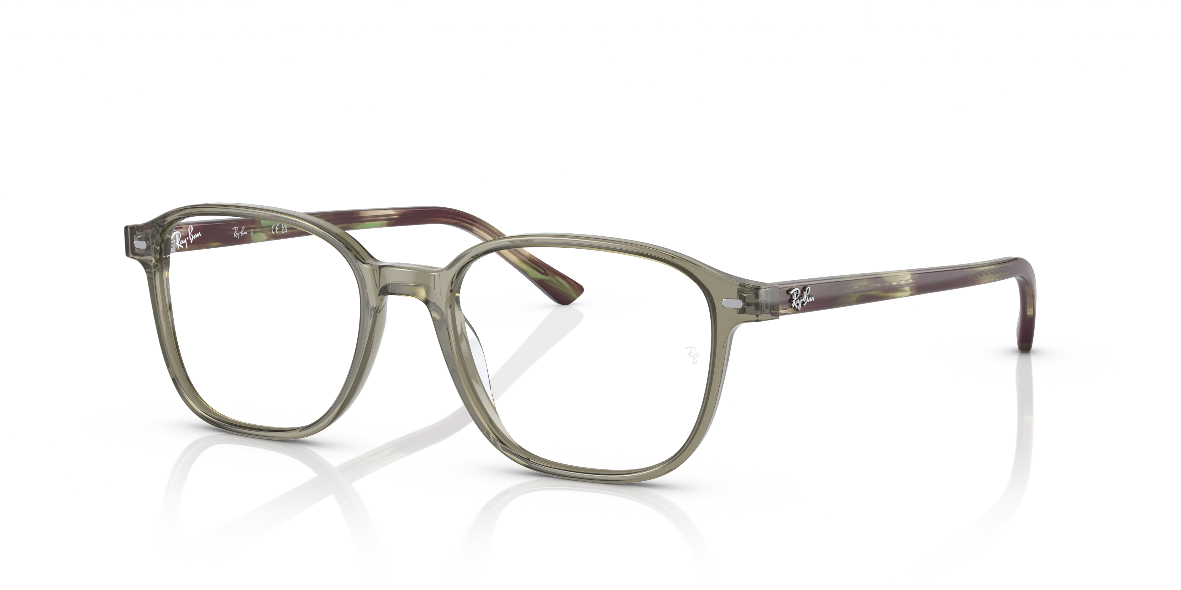 Leonard Optics Eyeglasses with Transparent Green Frame - RB5393 | Ray ...