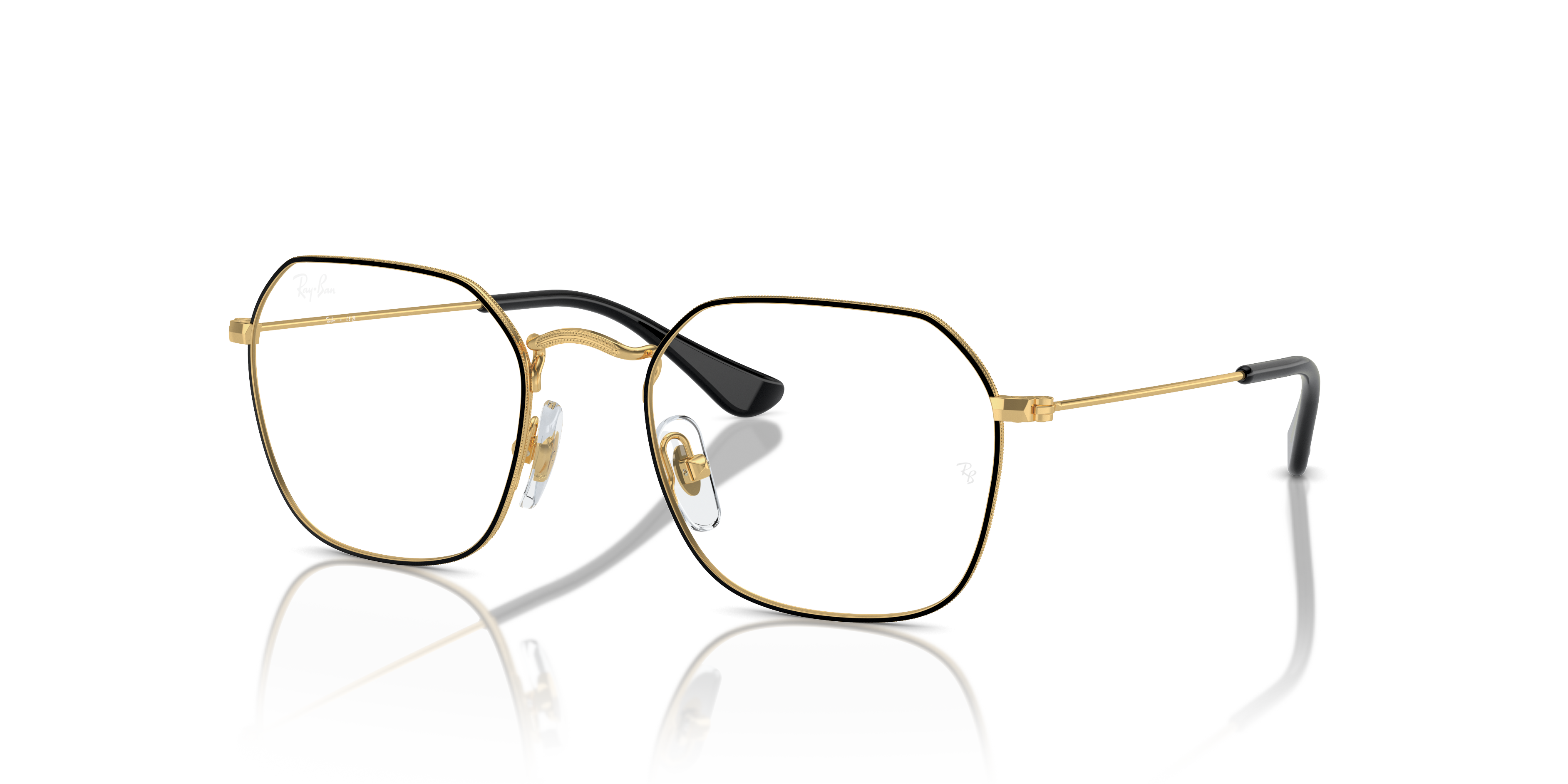 Óculos de Grau Rb9594v Optics Kids com armação na cor Preto sobre Ouro ...