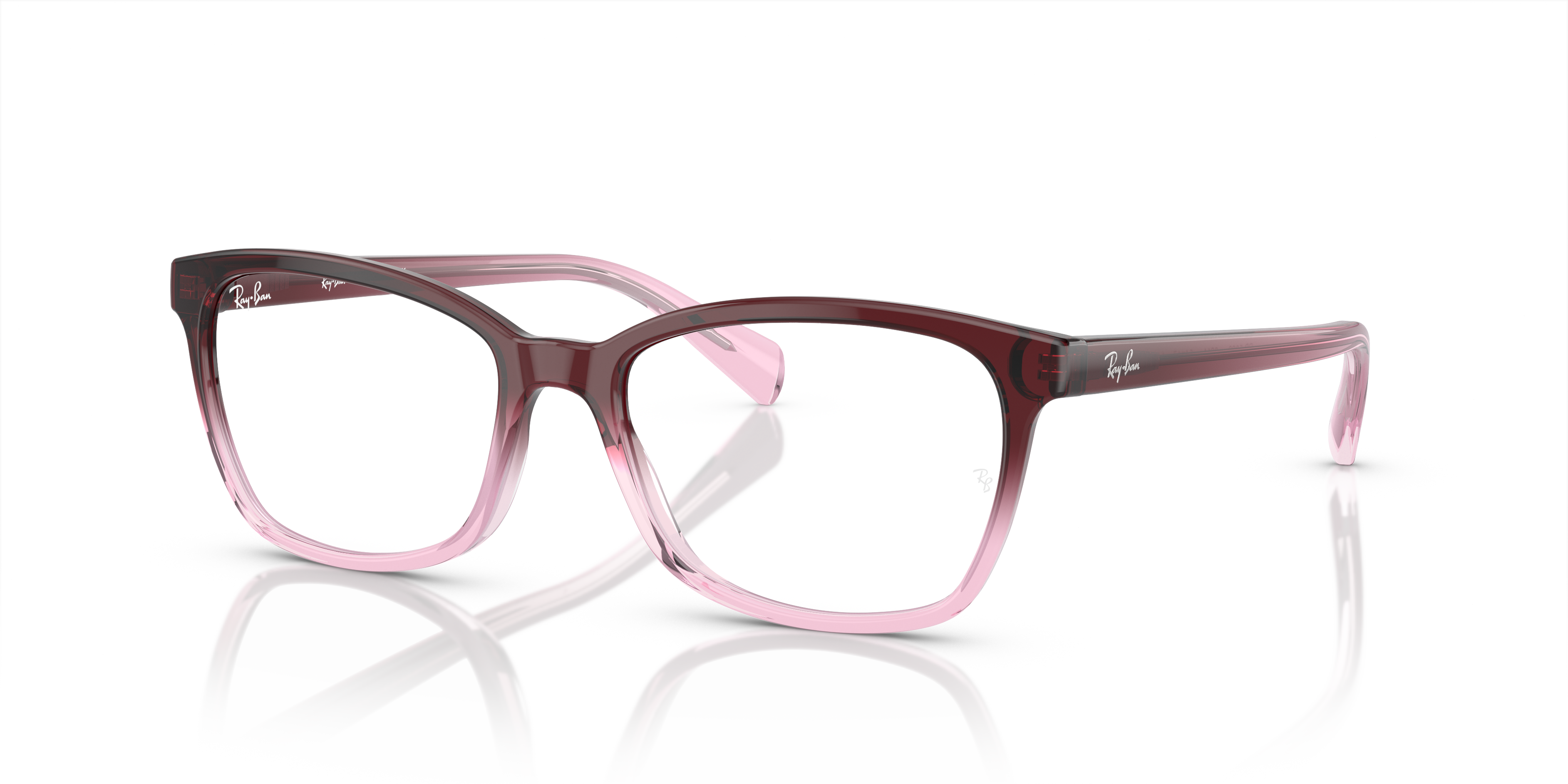 Rb5362 Optics Eyeglasses with Polished Red & Pink Frame (54-17 ...