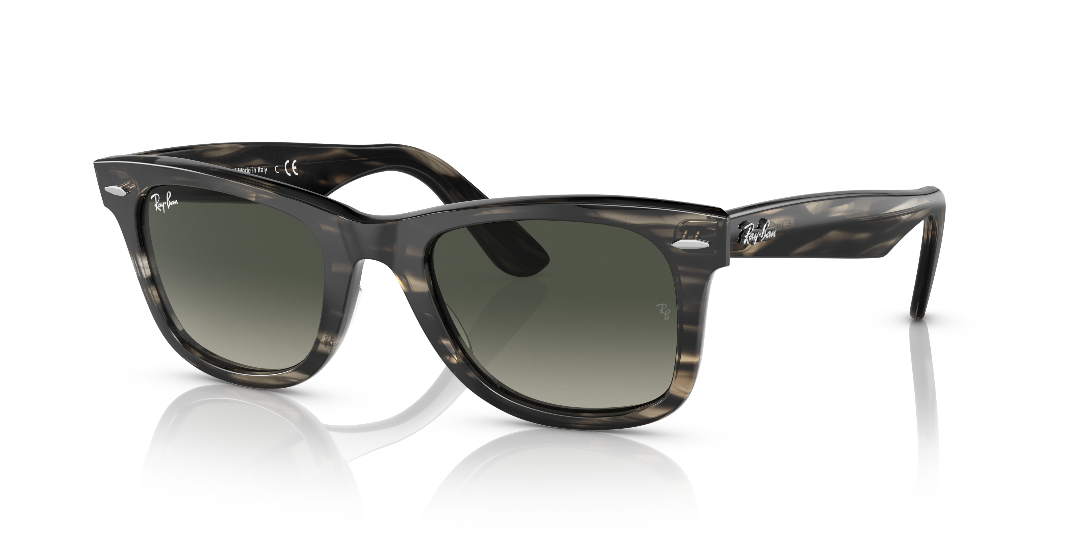 【レイバン公式ストア】 Ray-Ban® Original Wayfarer Bio-based サングラス | ストライプグレー X グレー ...