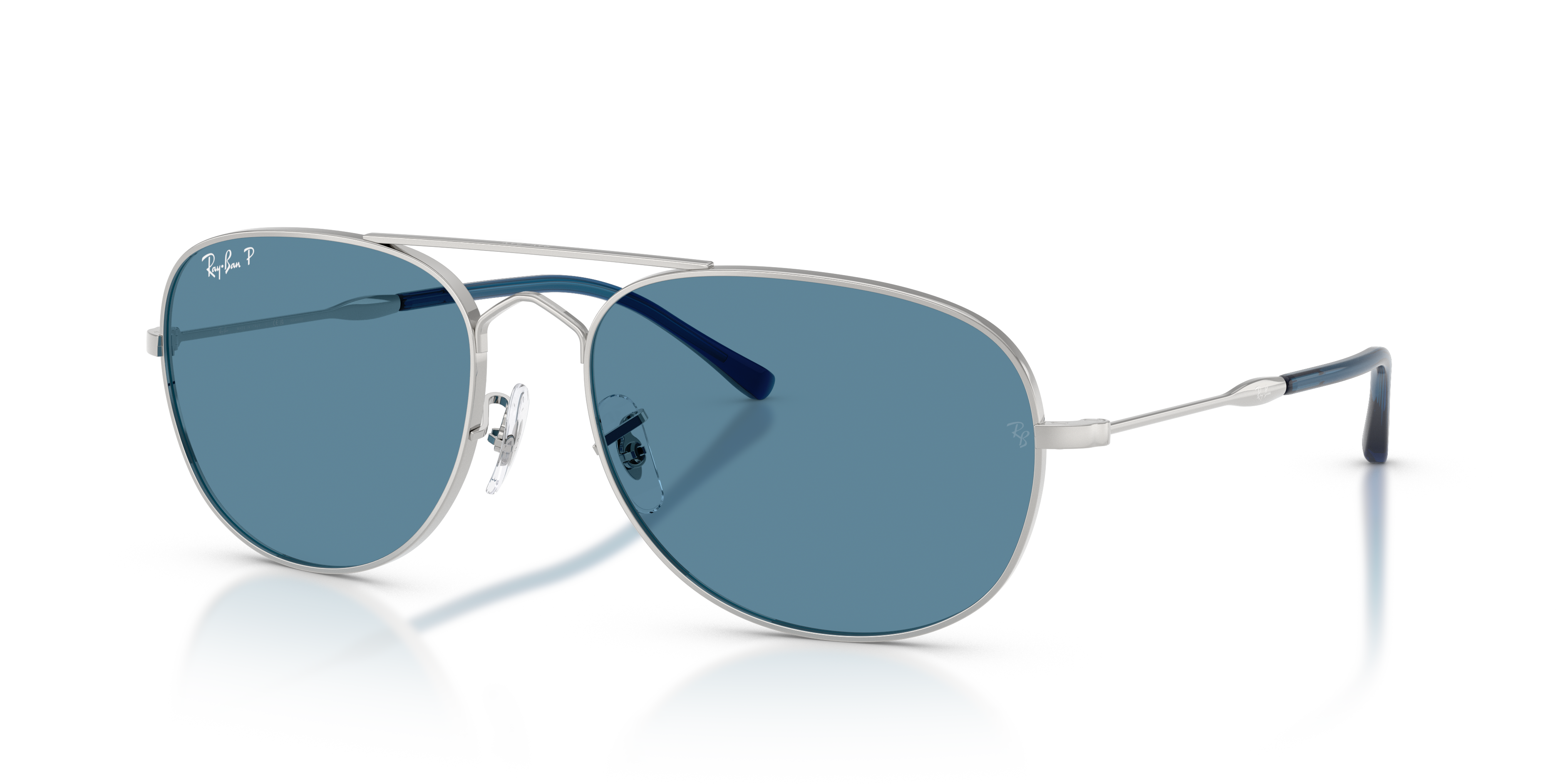 【レイバン公式ストア】 Ray-Ban® Bain Bridge Chromance サングラス | シルバー X 偏光レンズ ブルー ...
