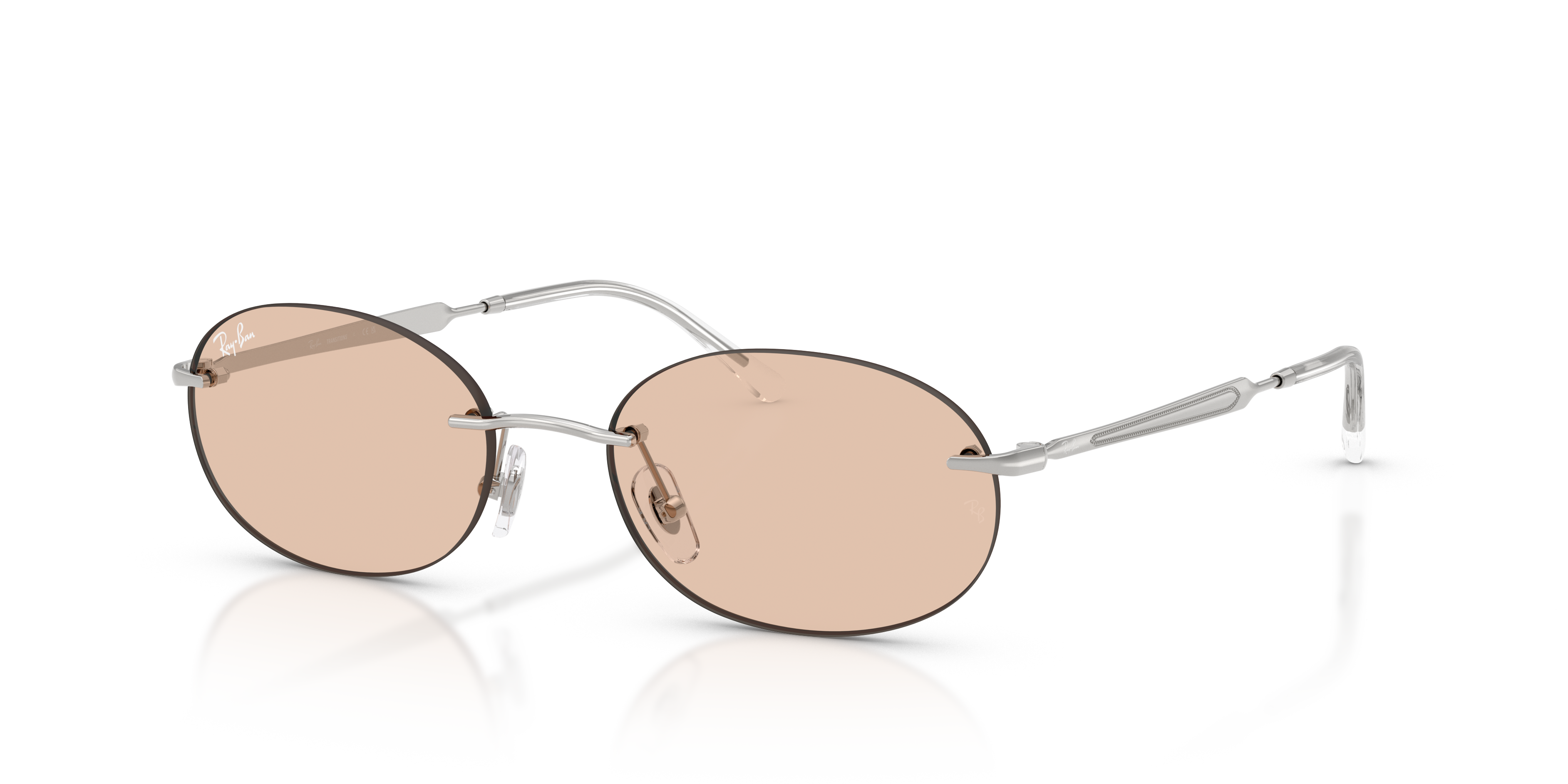 Rb3767 Transitions ® Color Touch ™ Lenses Sunglasses in Polished Silver ...