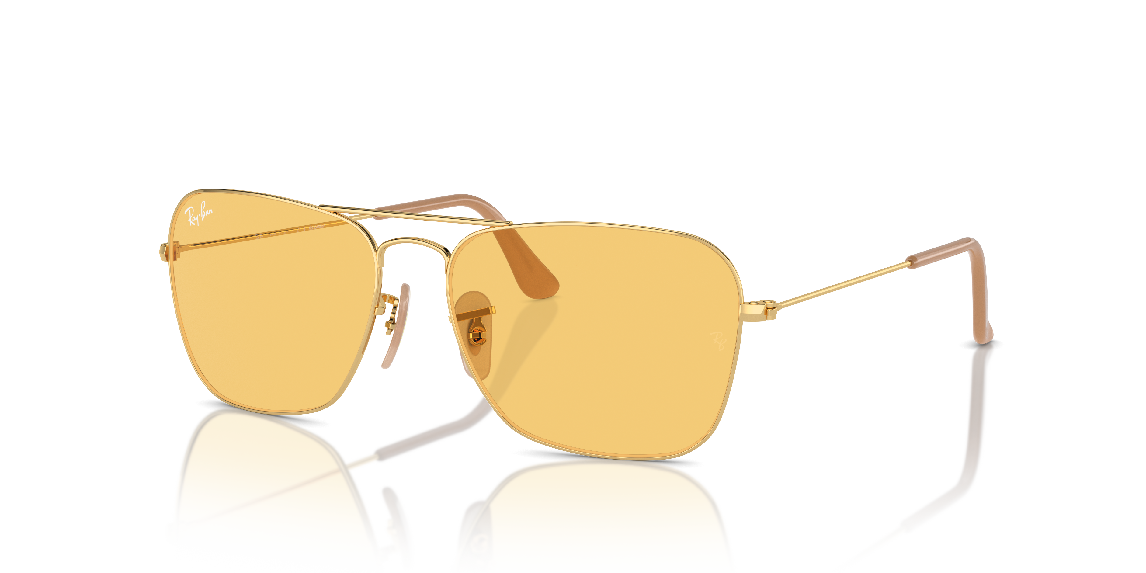 Caravan Ambermatic Lenses Revisited Sunglasses in Arista Gold and ...