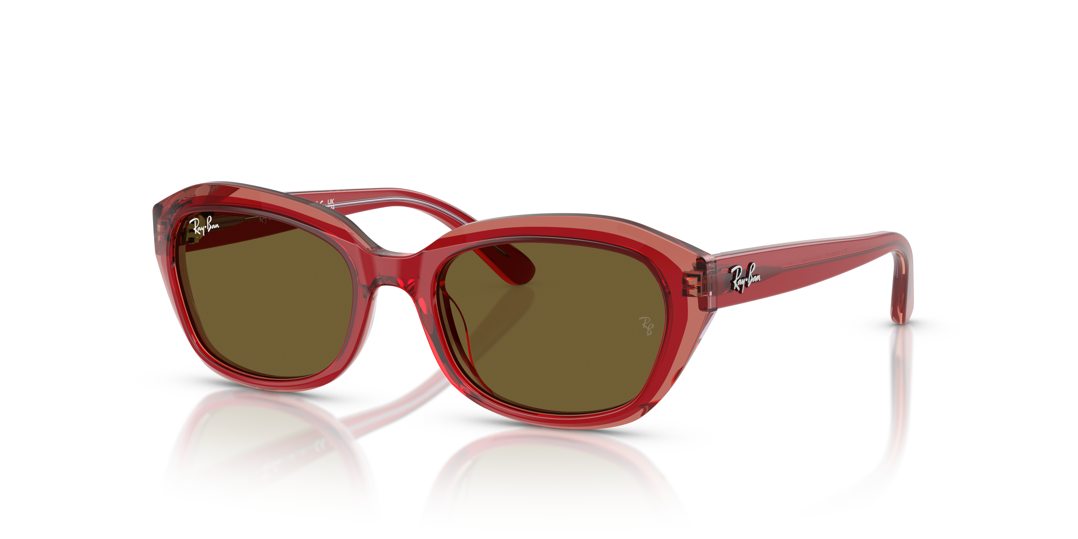State Street Kids Sunglasses in Polished Top Red & Orange & Light ...
