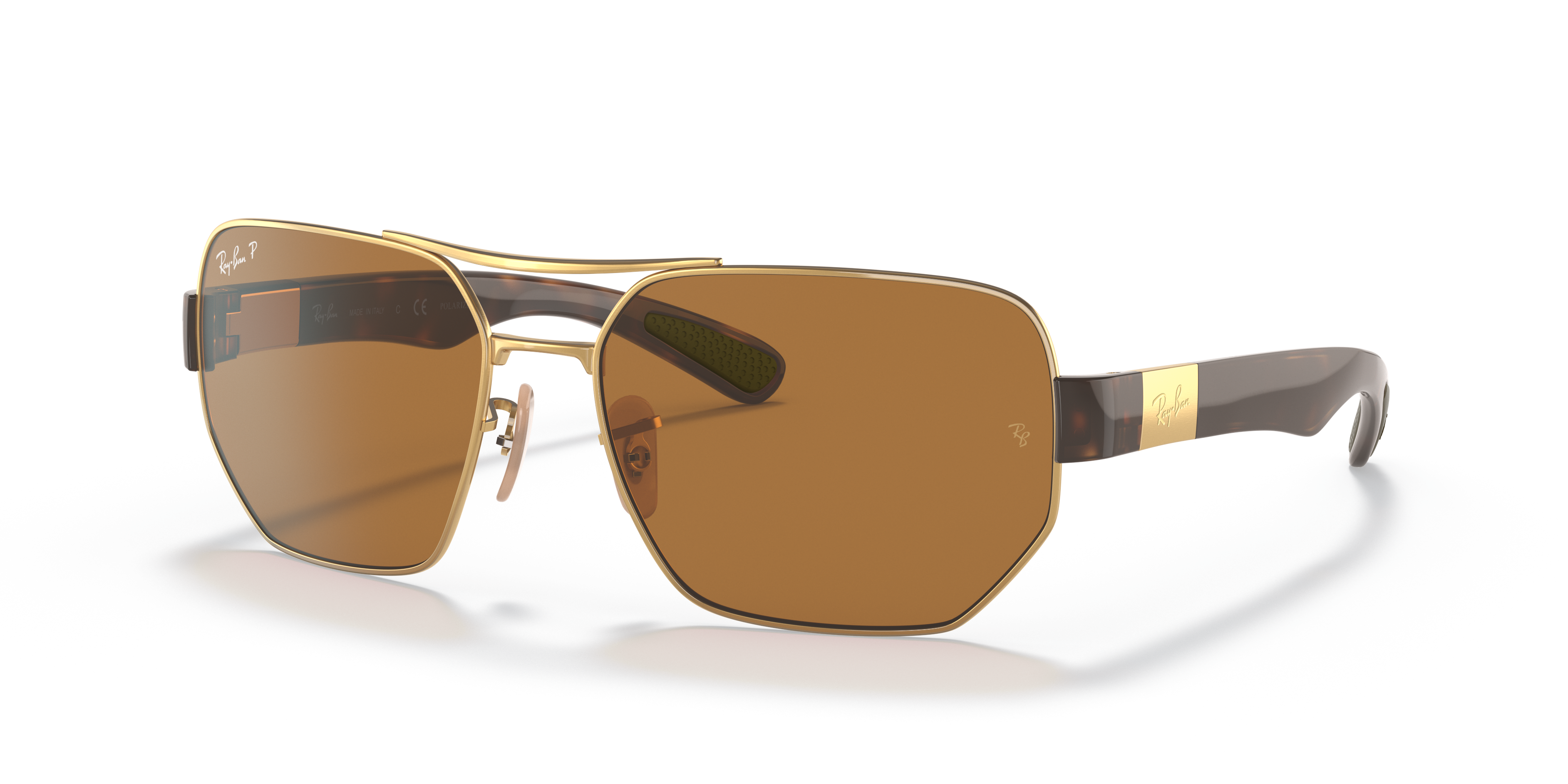 Rb3672 Sunglasses in Polished Arista Gold and Brown Polarized - RB3672 ...