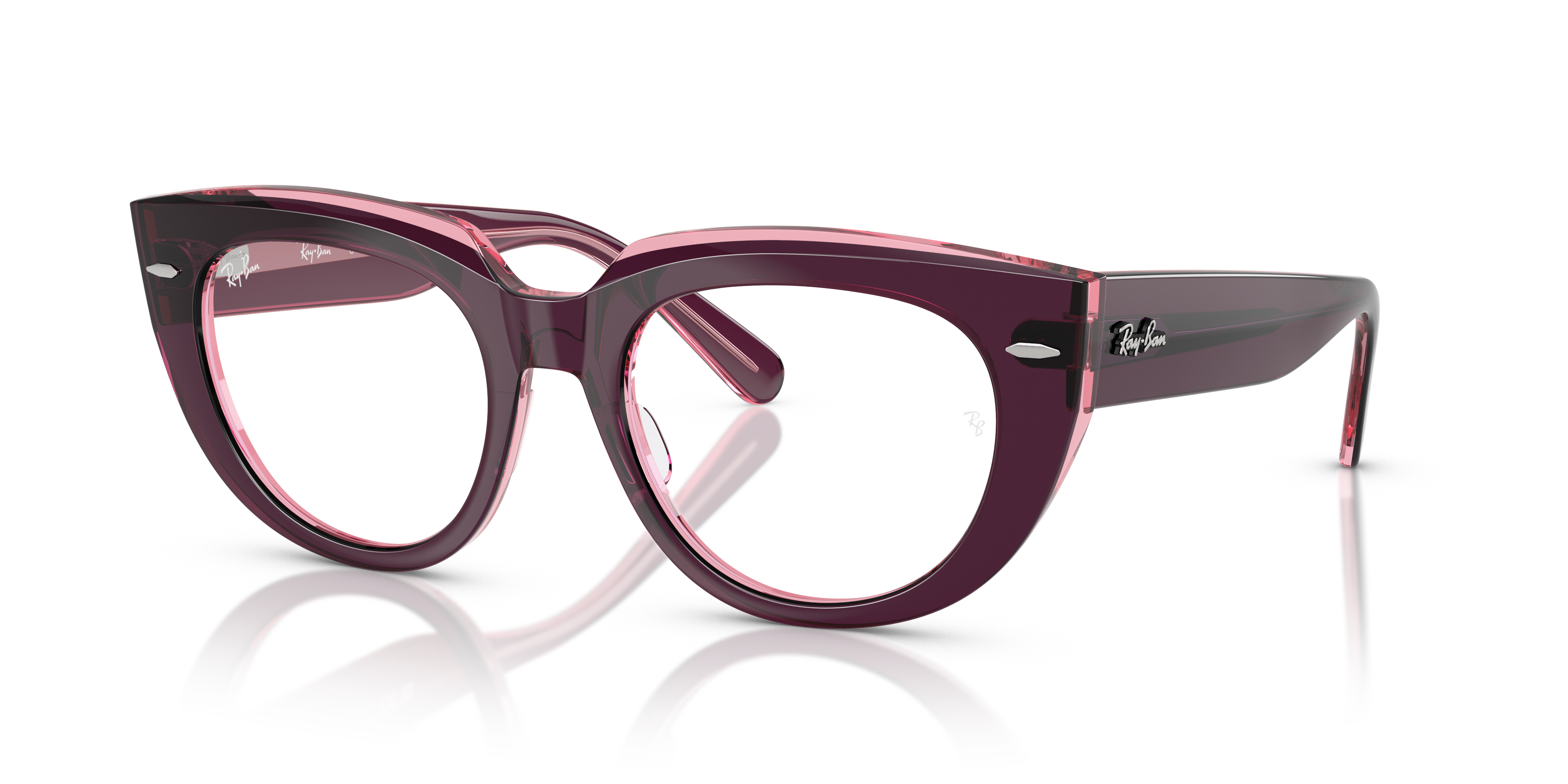 Doreen Optics Eyeglasses with Violet On Transparent Pink Frame - RB5586 ...
