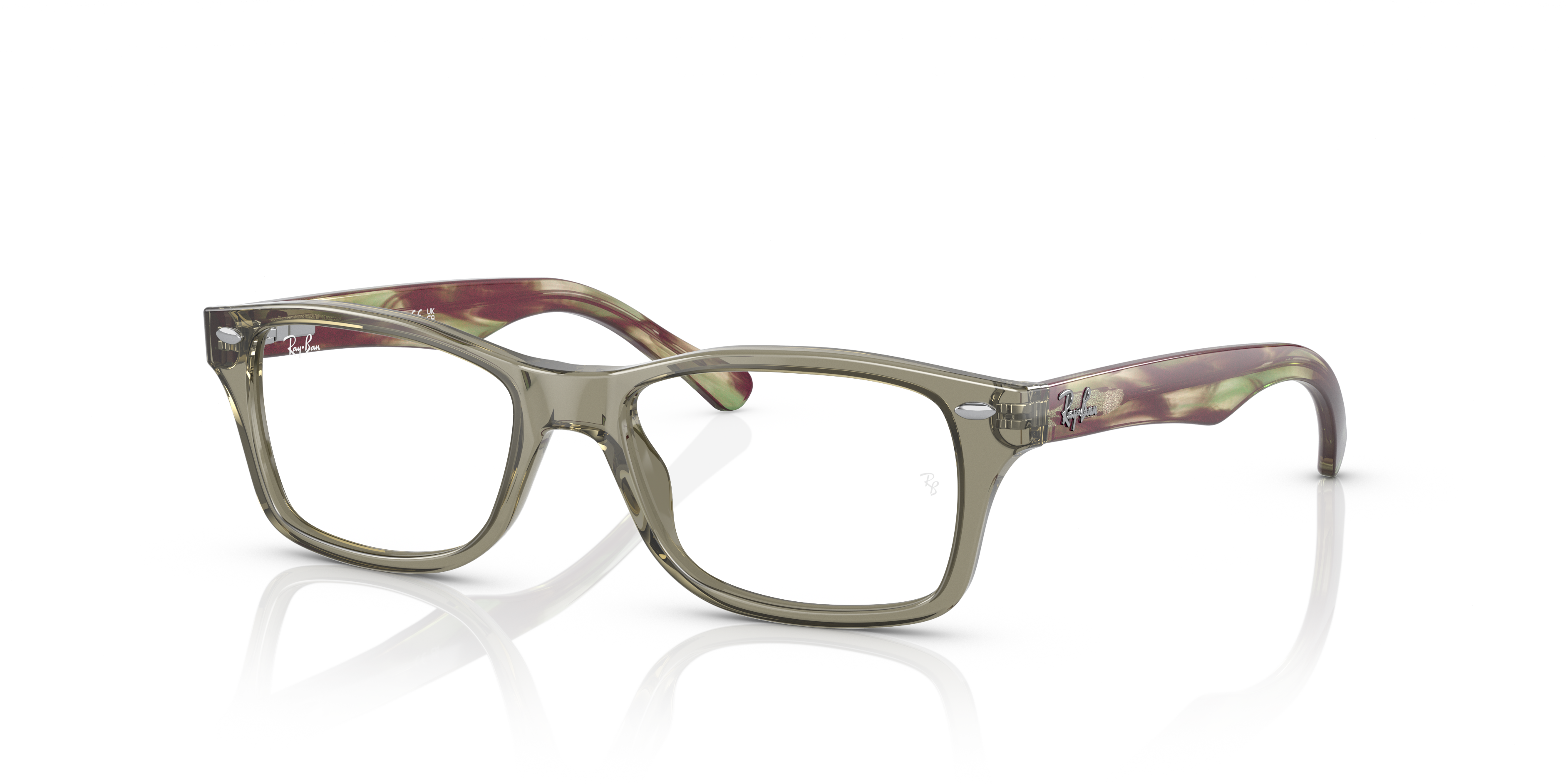 Rb1531 Optics Kids Eyeglasses with Polished Transparent Green Frame ...