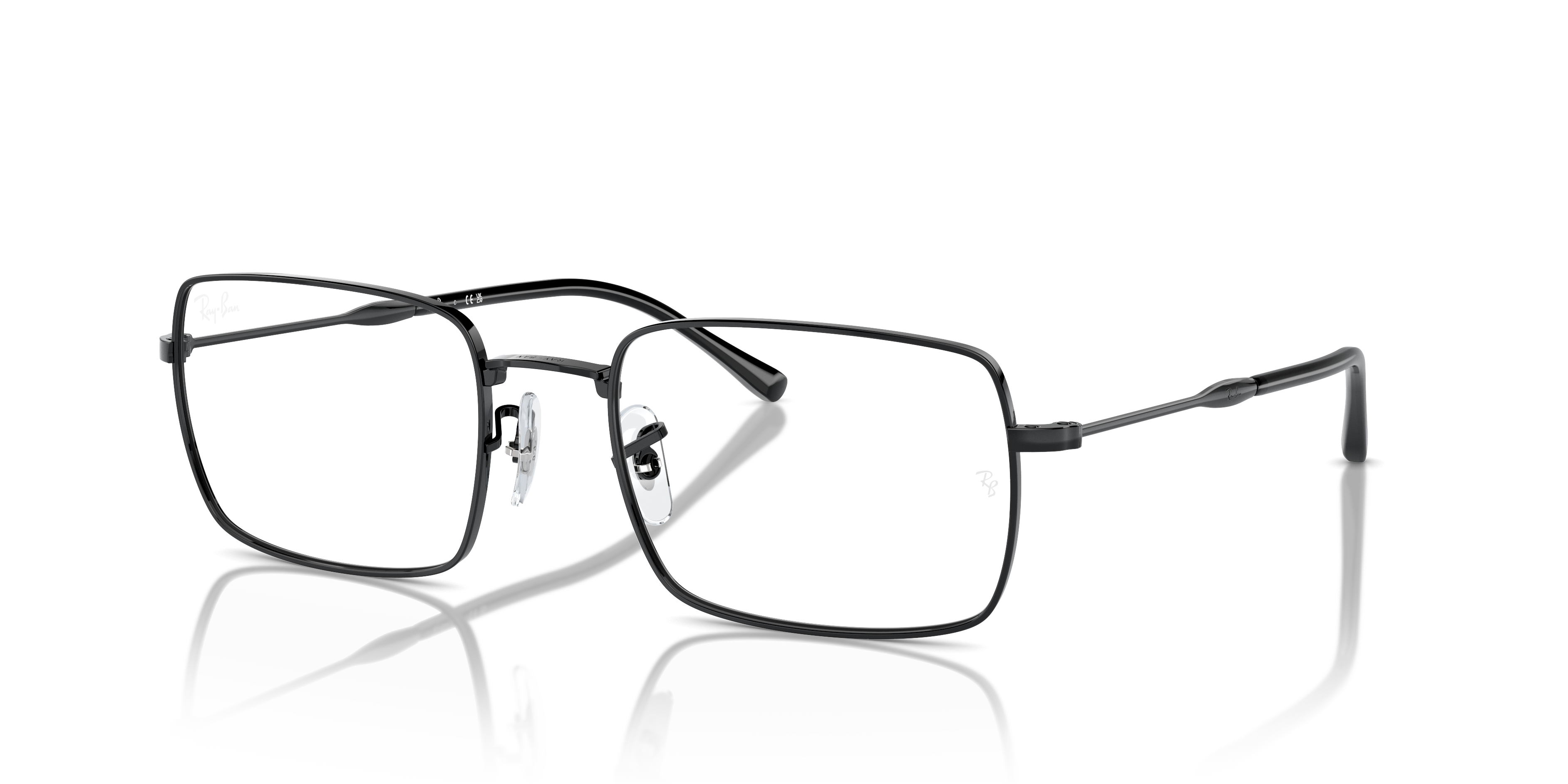 Lentes de Vista Rb6520 Optics con Armazón Pulido Negro (55-20) - RB6520 ...