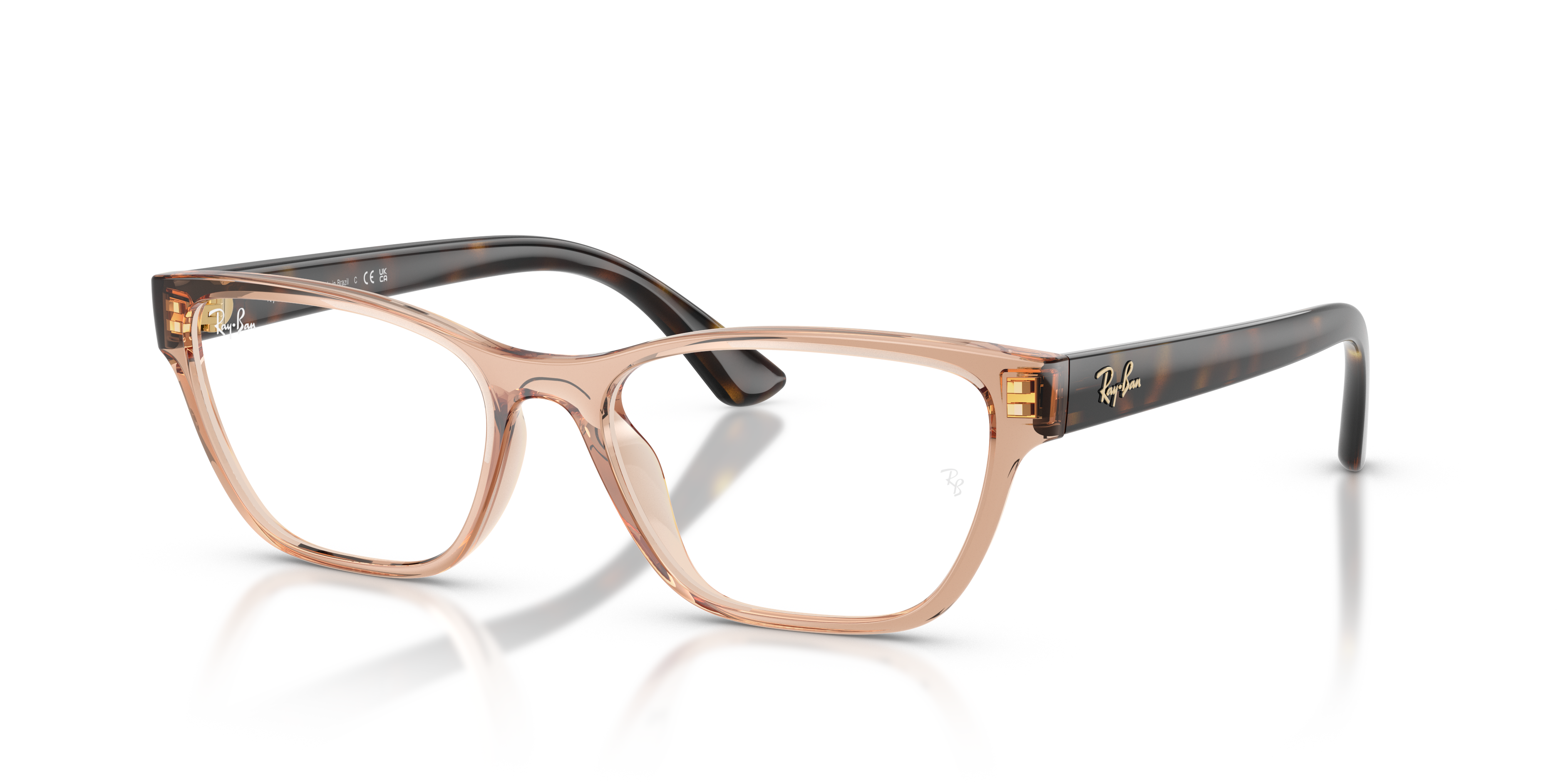 Óculos de Grau Rb7252l Optics com armação na cor Polido Caramelo ...