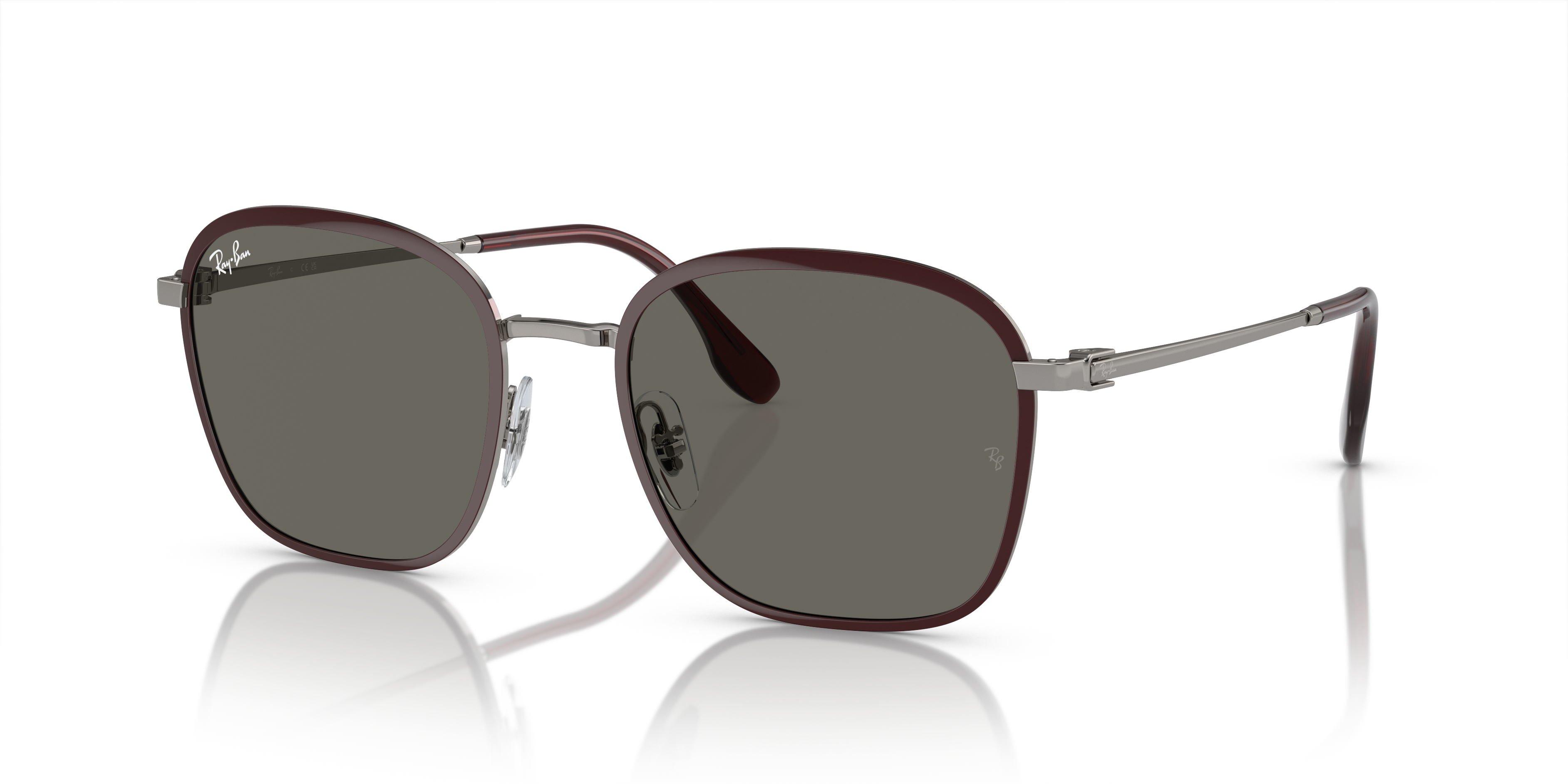 Rb3720 Sunglasses in Polished Red On Gunmetal and Grey - RB3720 | Ray ...