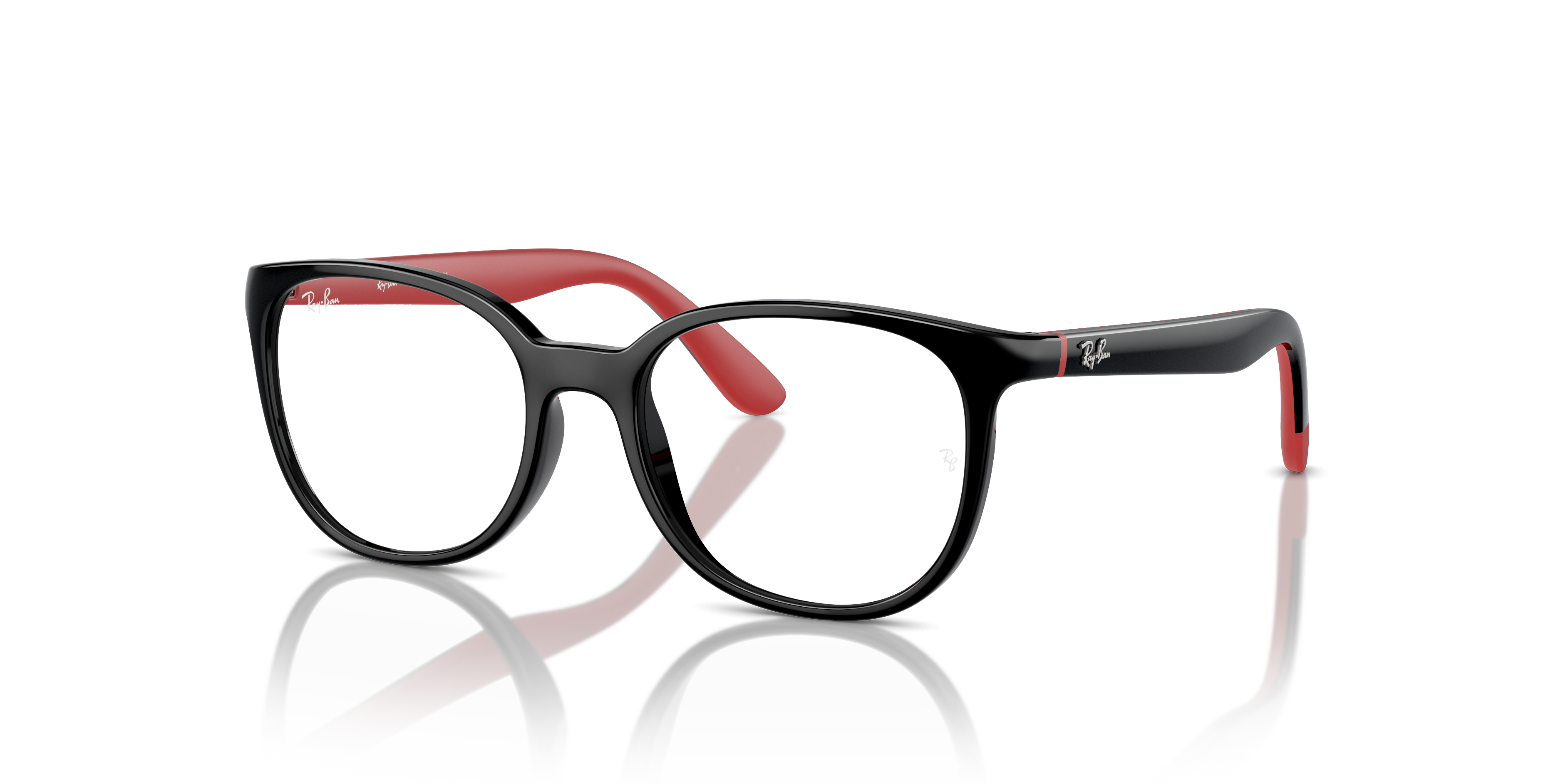Rb1631 Optics Kids Bio-based Eyeglasses with Polished Black On Red ...