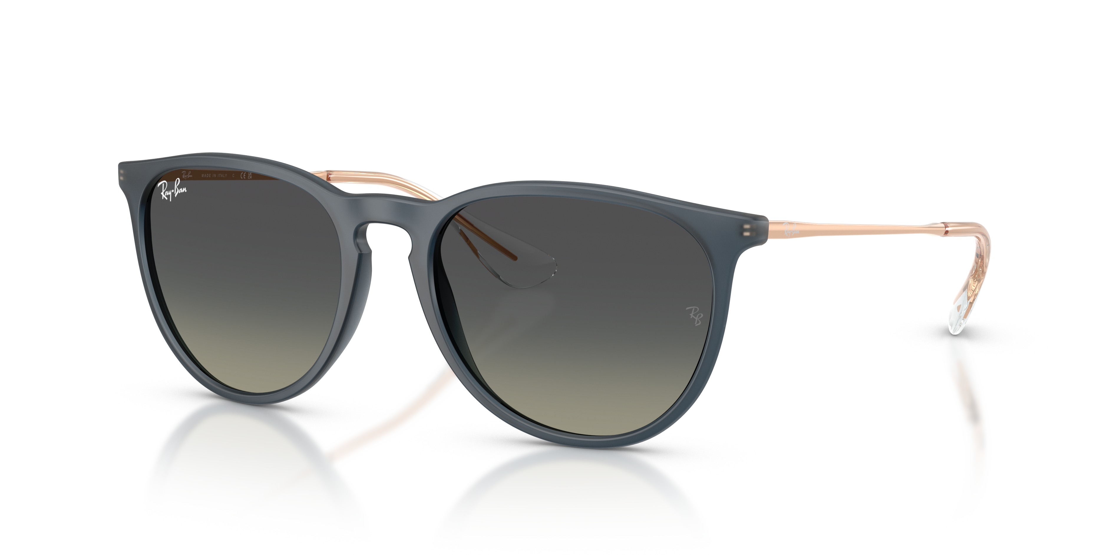 Erika Classic Sunglasses in Rubber Blue and Gradient Grey - RB4171F ...