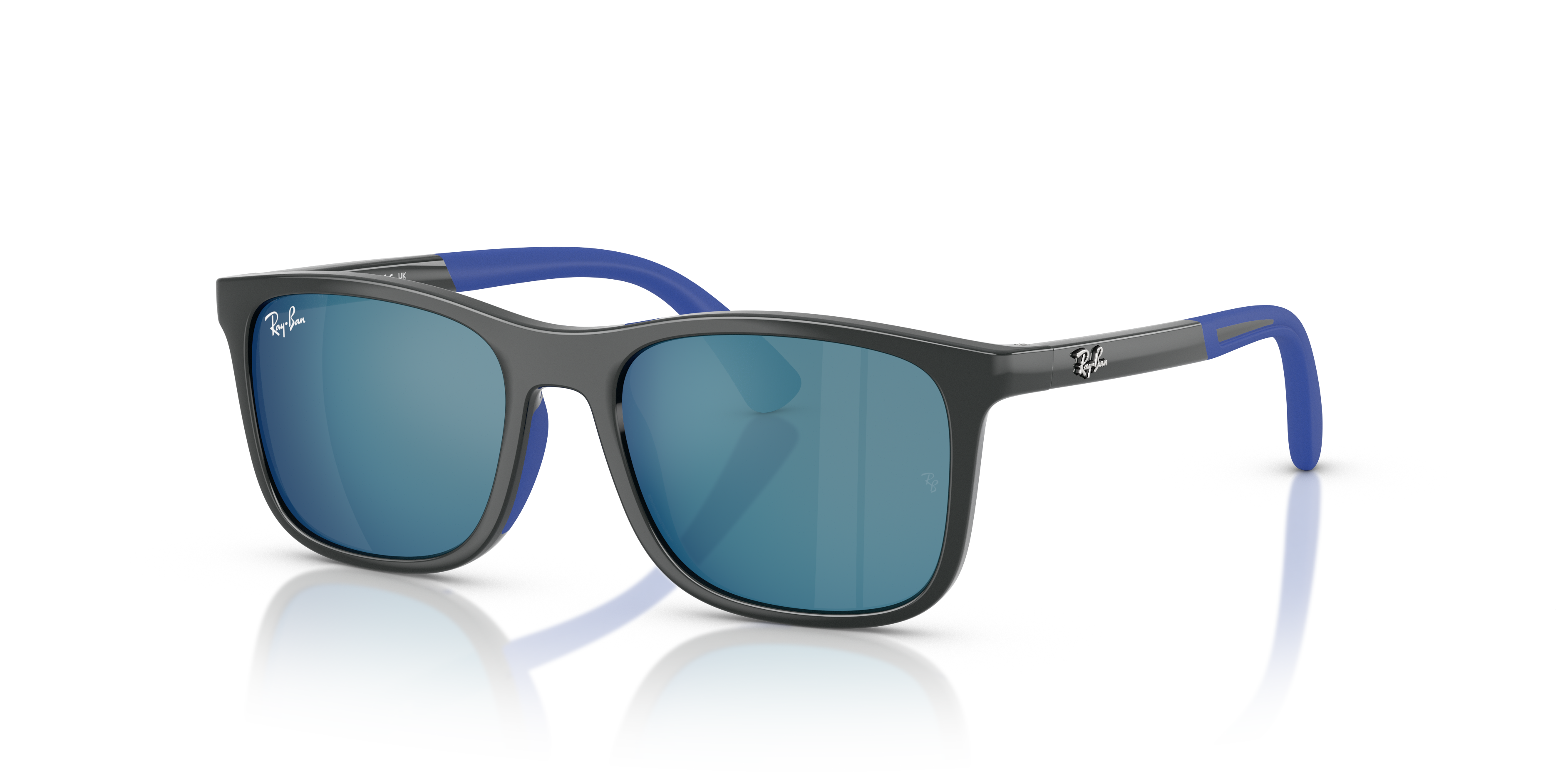 Rb9084s Kids Bio-based Sunglasses in Grey On Rubber Blue and Dark Blue ...