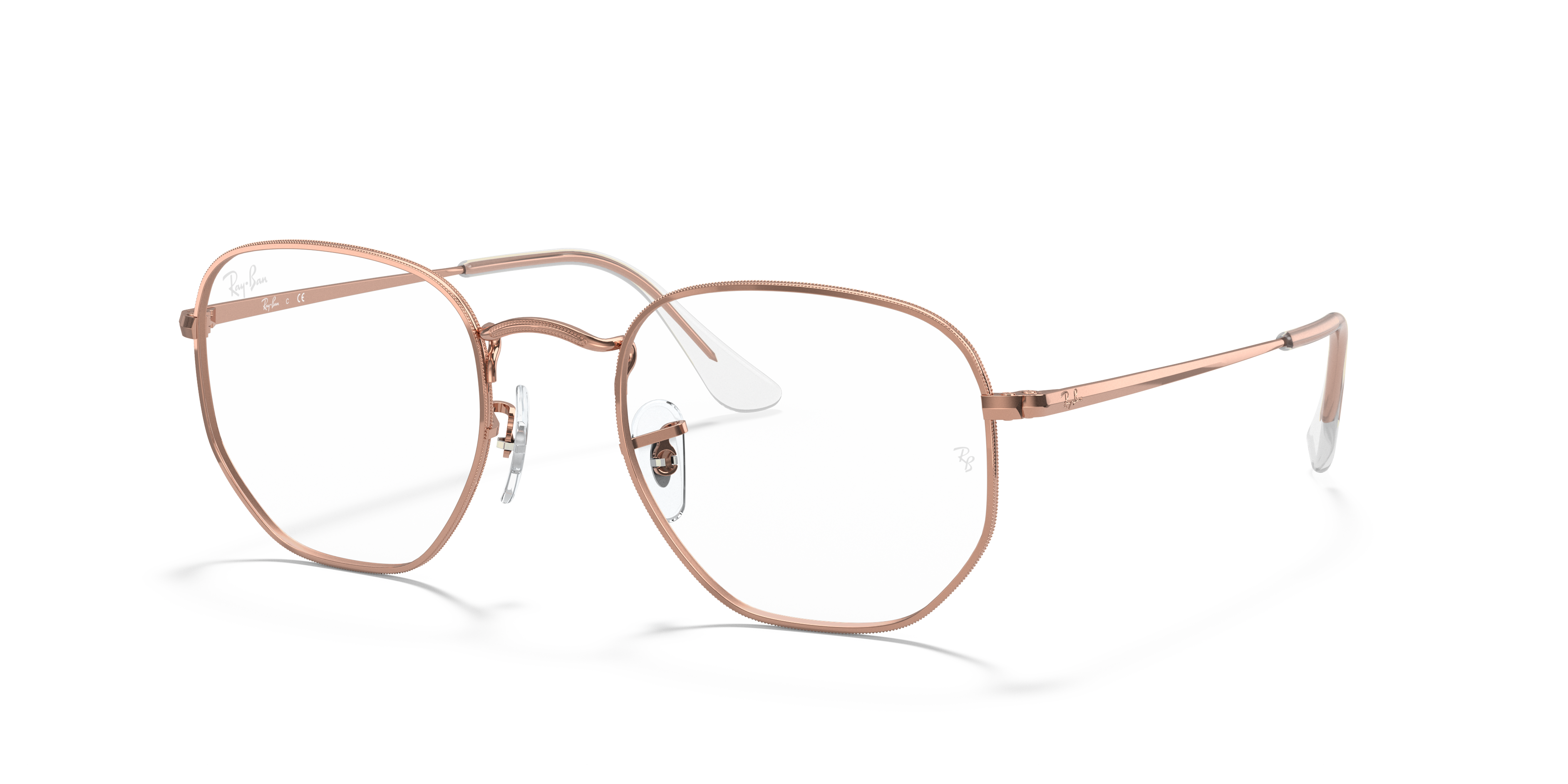 Hexagonal Optics Eyeglasses with Rose Gold Frame - RB6448 | Ray-Ban® CA