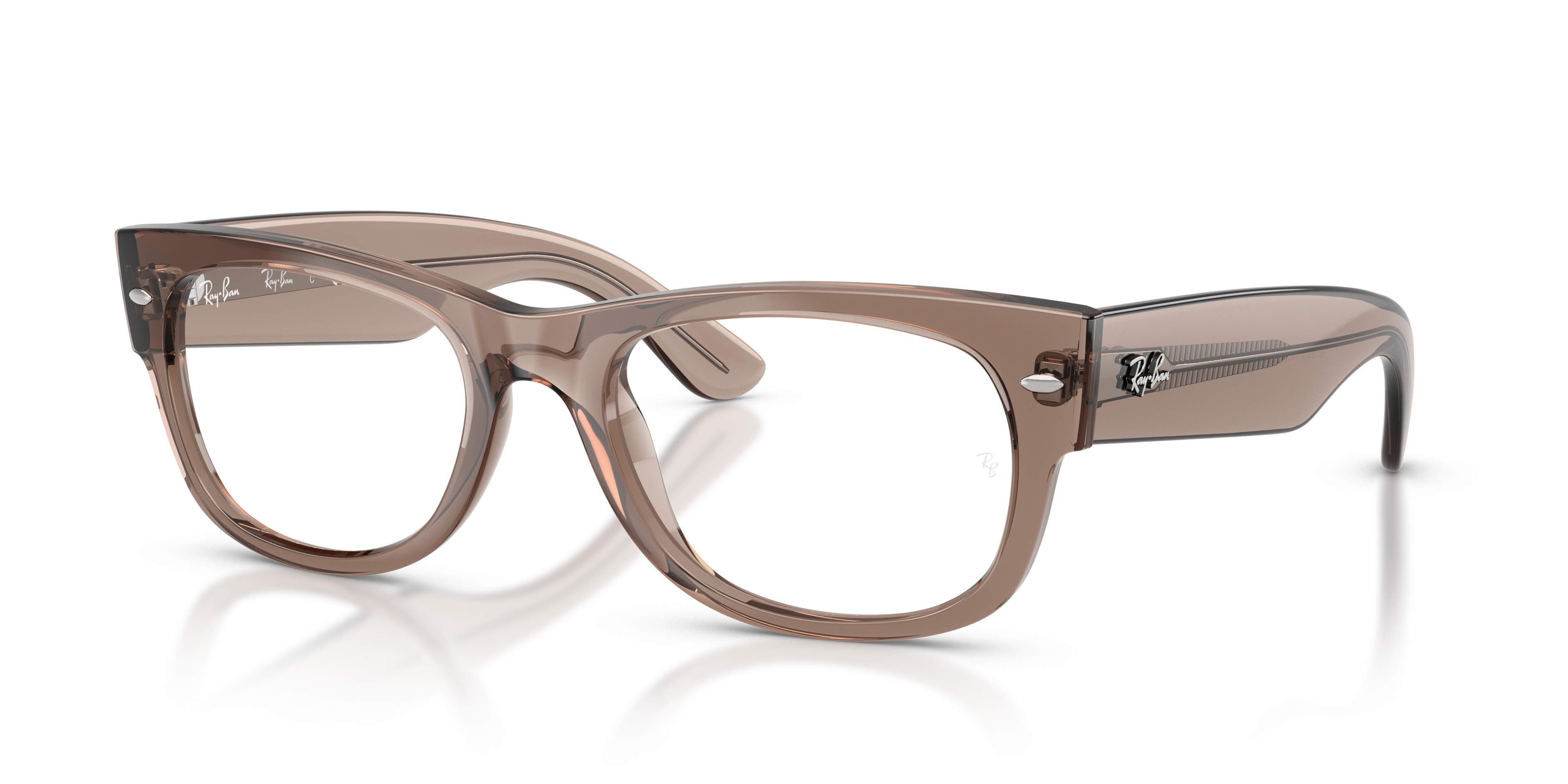 Mega Wayfarer Ii Optics Eyeglasses with Polished Transparent Taupe ...