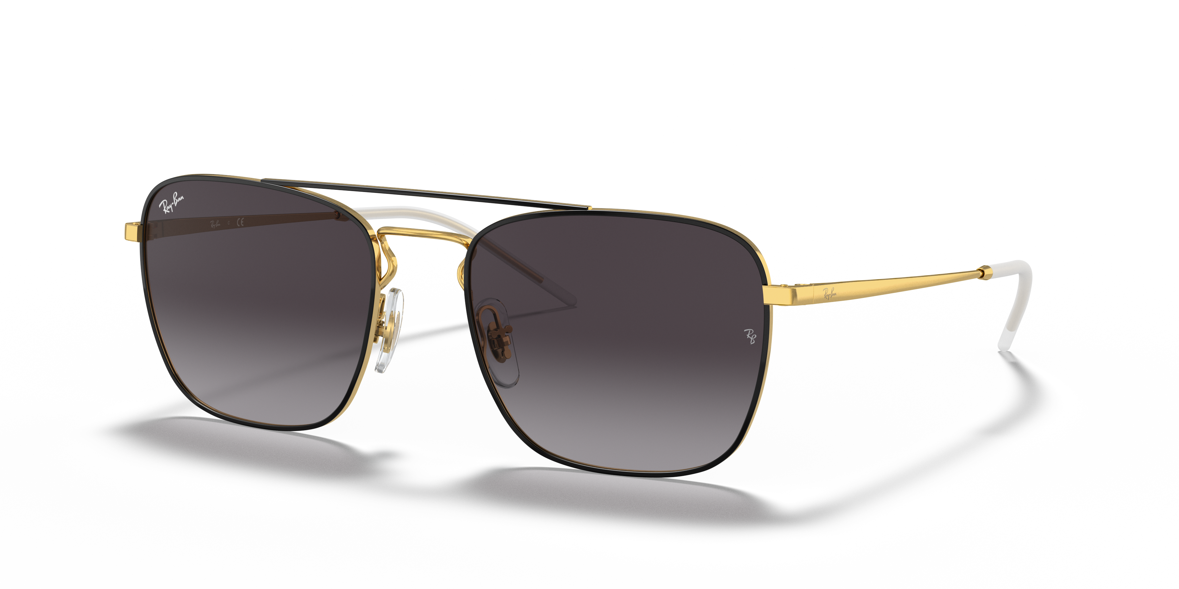 Rb3588 Sunglasses in Polished Black On Gold and Grey (55-19) - RB3588 ...
