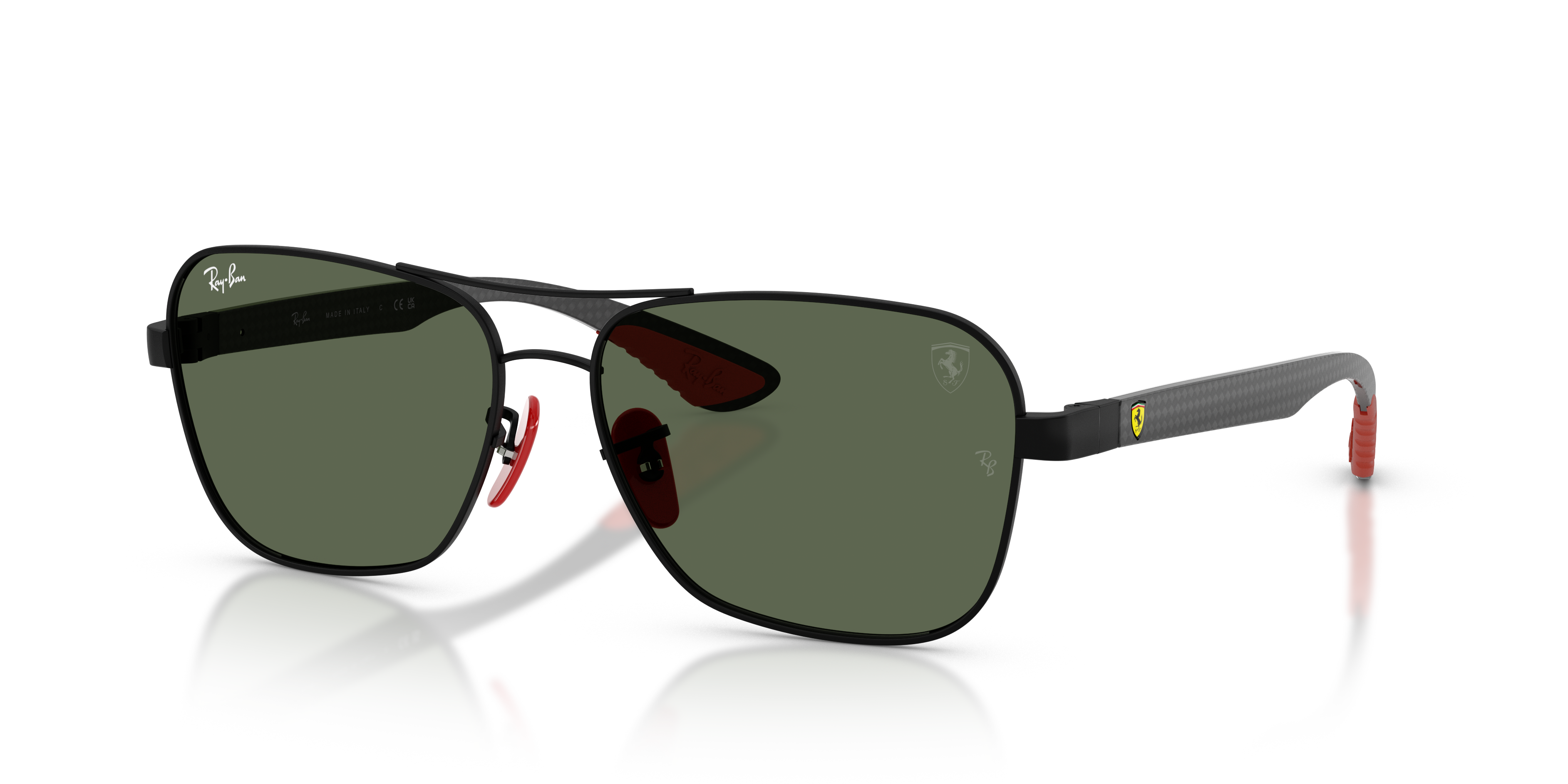 Gafas de Sol Rb8336m Scuderia Ferrari Collection en Negro Mate y Verde ...