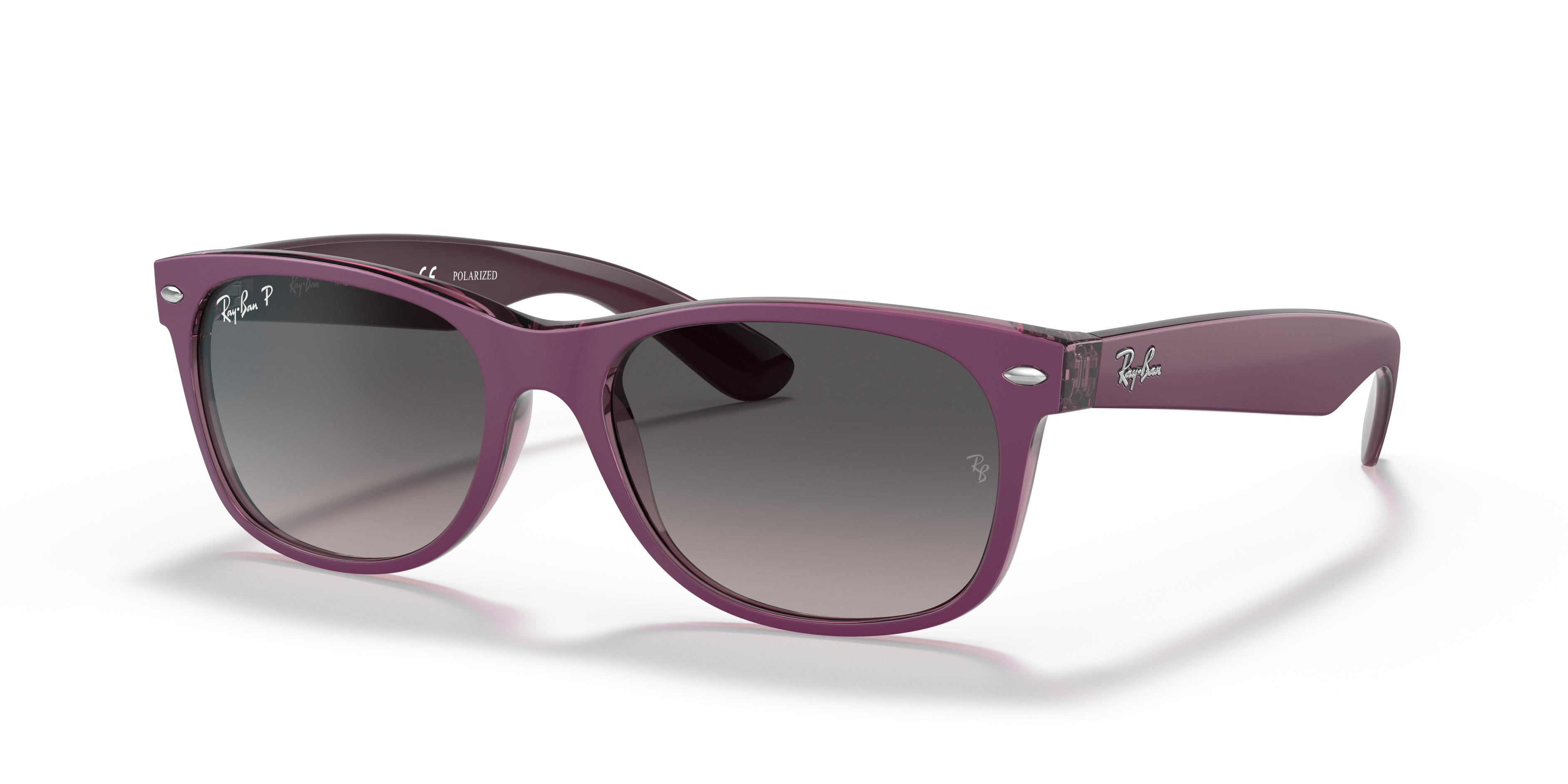 New Wayfarer Classic Sunglasses in Violet On Transparent Violet and ...