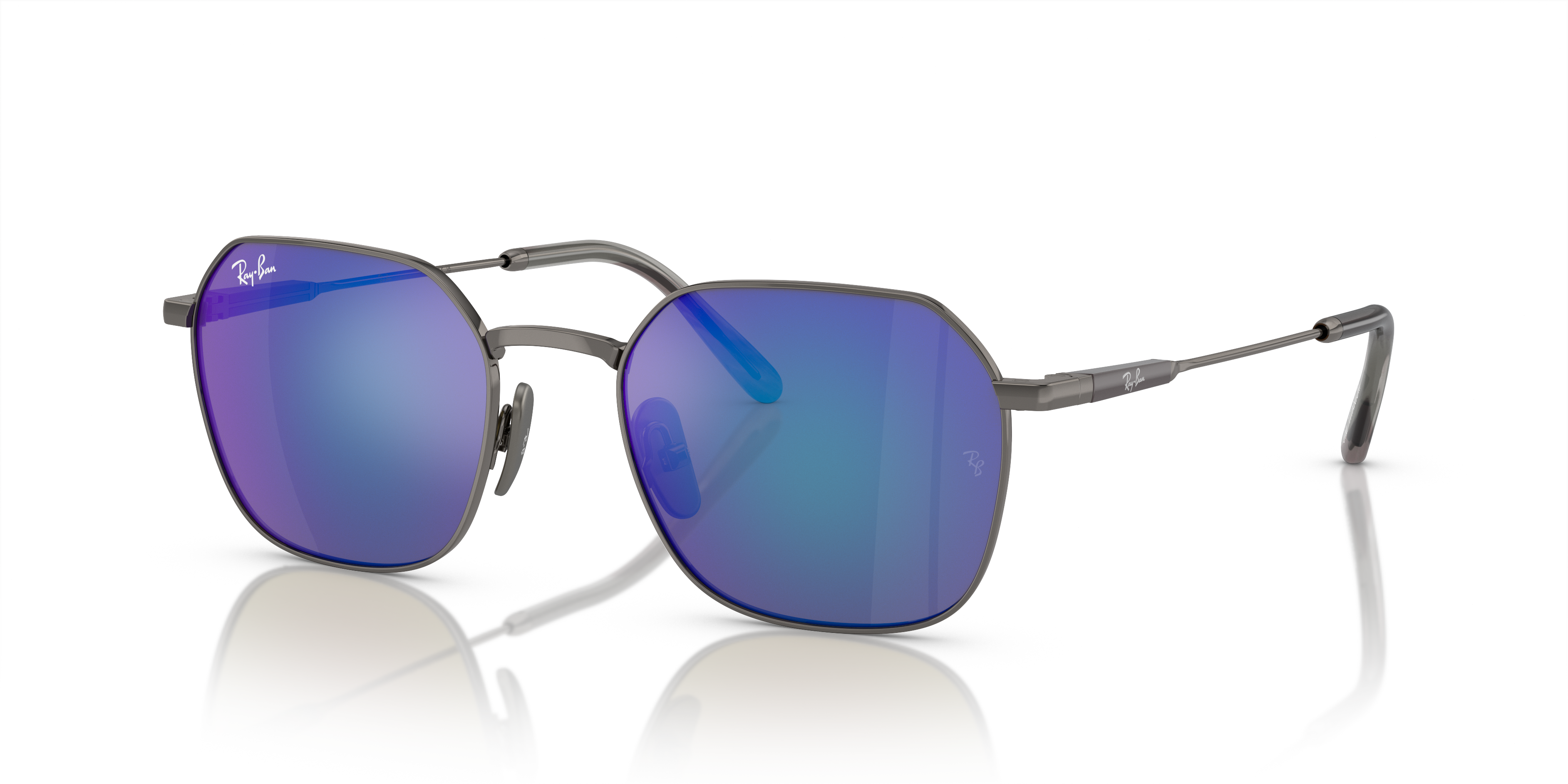 Jim Titanium Sonnenbrillen in Gunmetal und Blau/Grau - RB8094 | Ray-Ban® DE