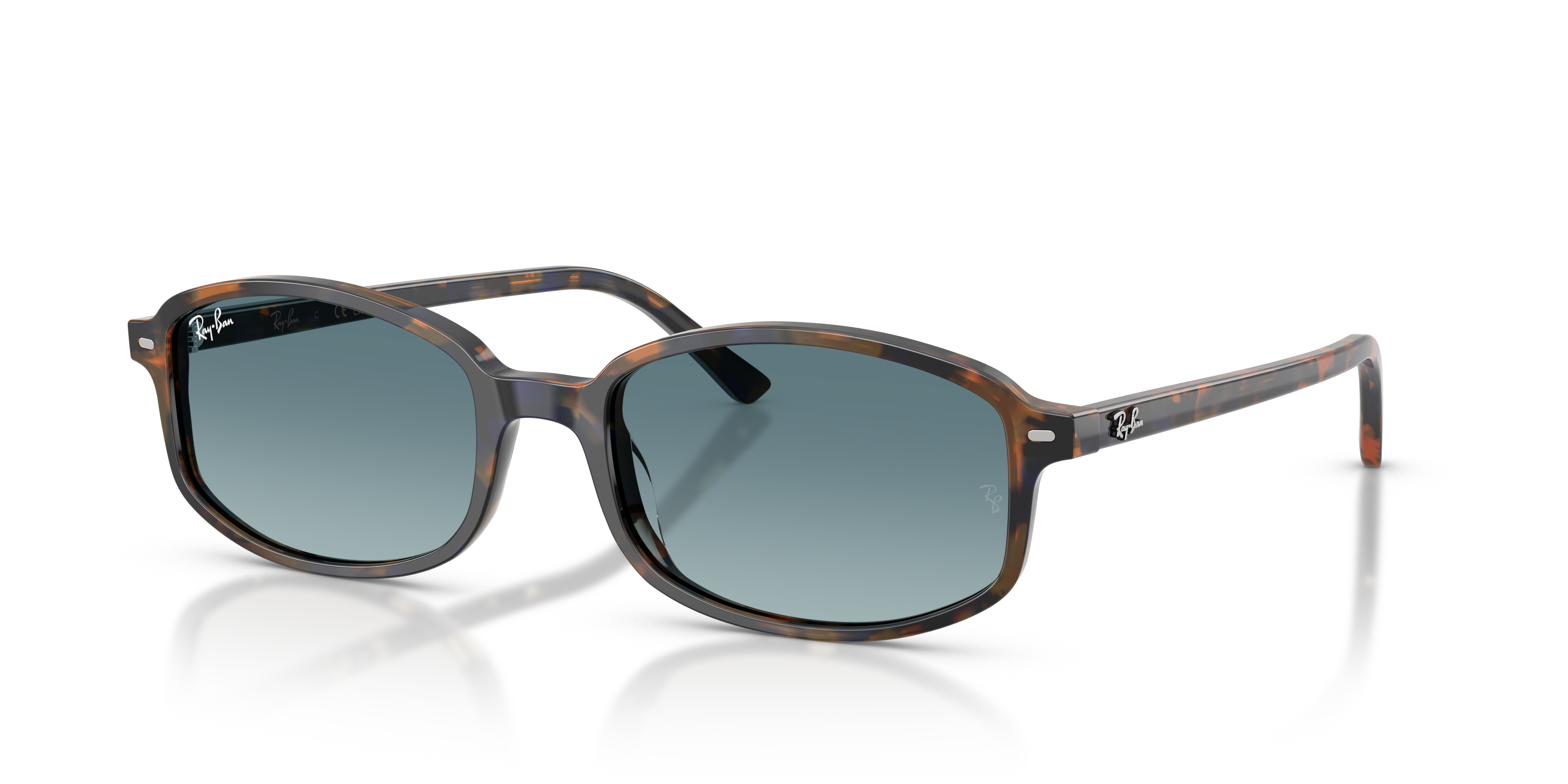 Sam Sunglasses in Yellow & Blue Havana and Blue Gradient Grey - RB2232 ...