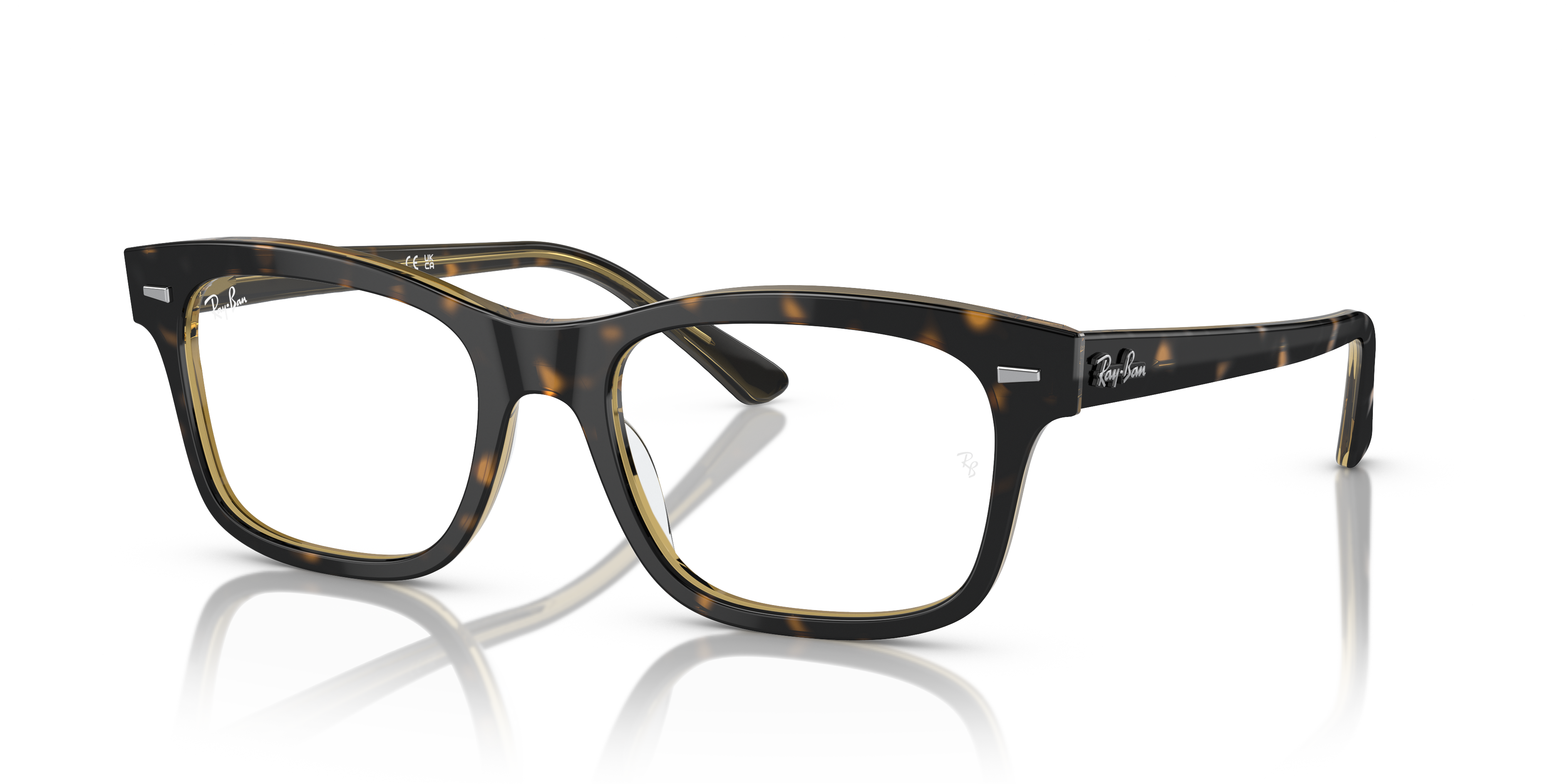 Burbank Optics Eyeglasses with Havana On Transparent Frame - RB5383 ...