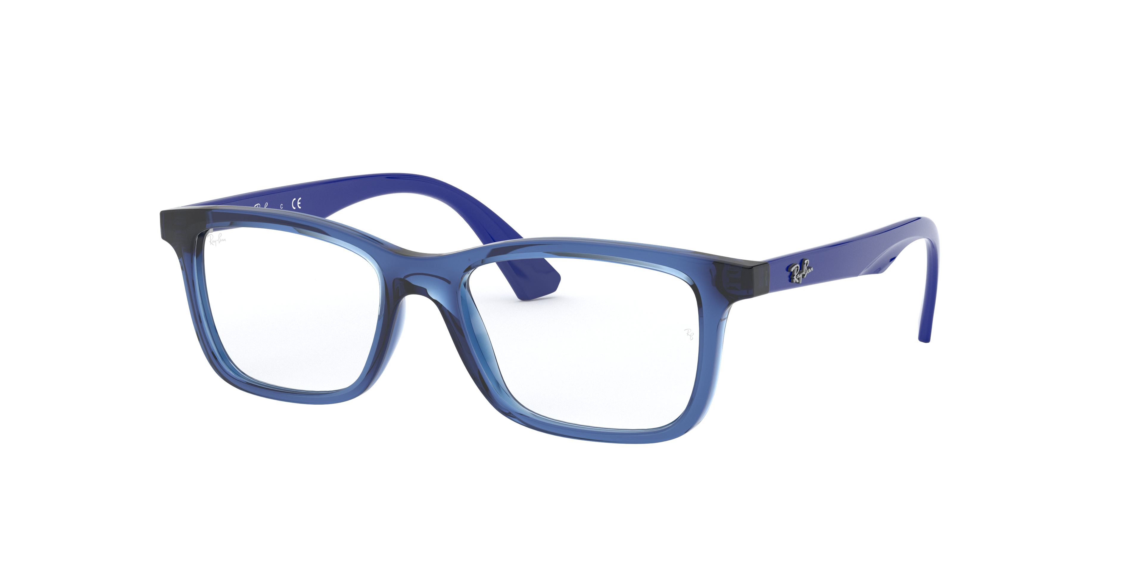 Rb1562 Optics Kids Eyeglasses with Polished Transparent Blue Frame ...