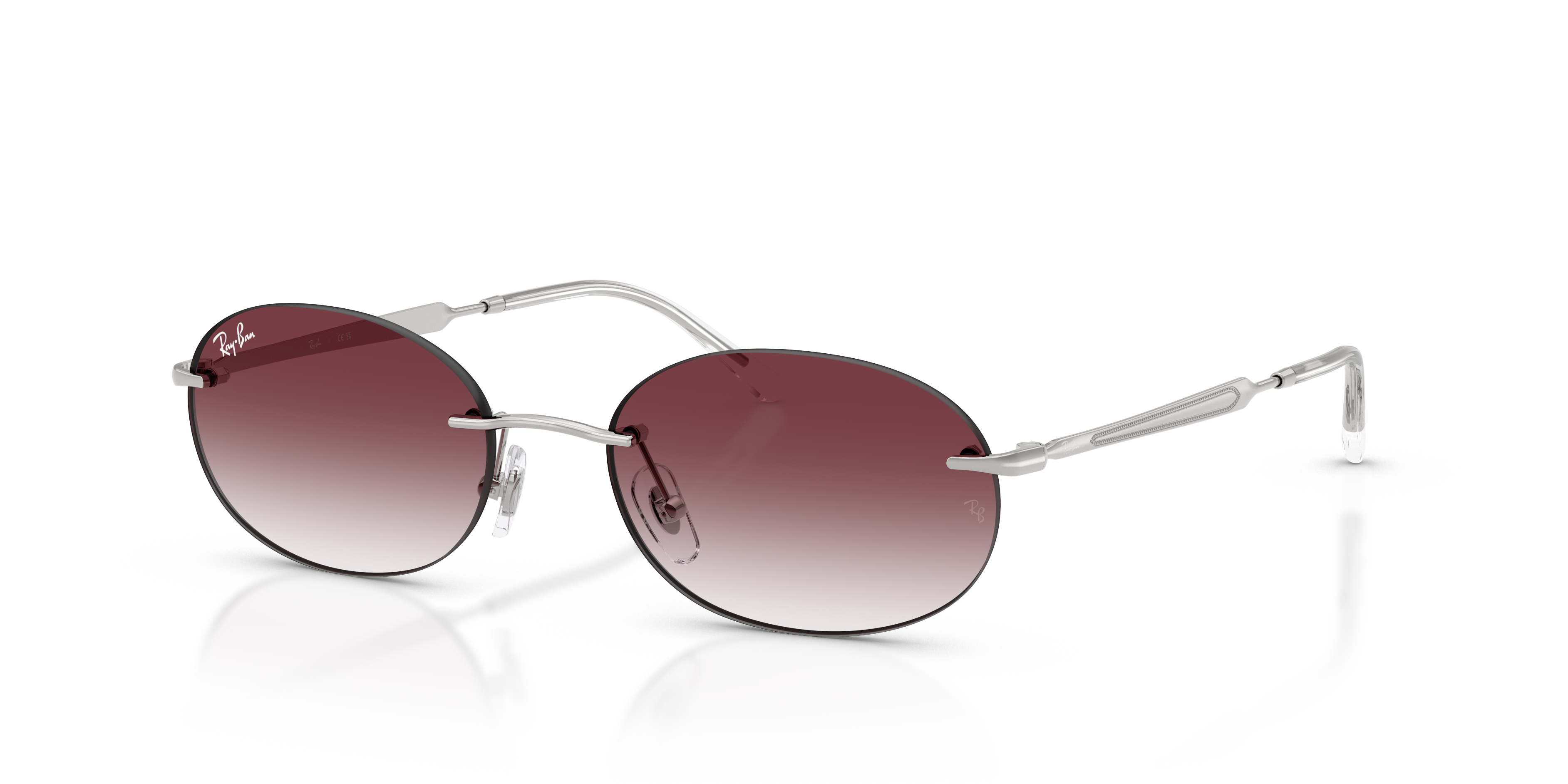 Rb3767 Sunglasses in Silver and Clear Gradient Dark Violet - RB3767 ...