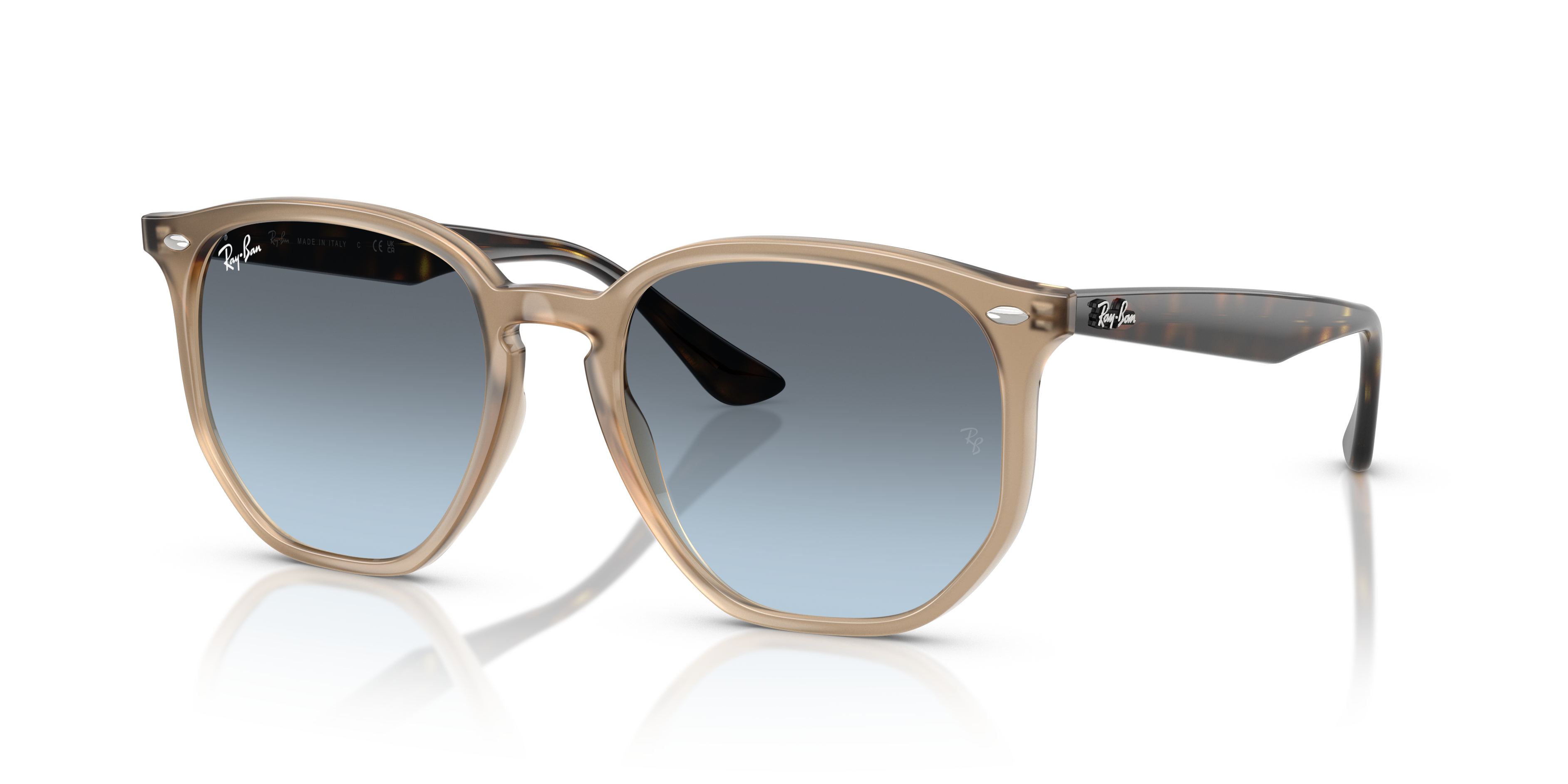 Rb4306 Sunglasses in Turtledove and Blue Gradient Grey - RB4306 | Ray ...