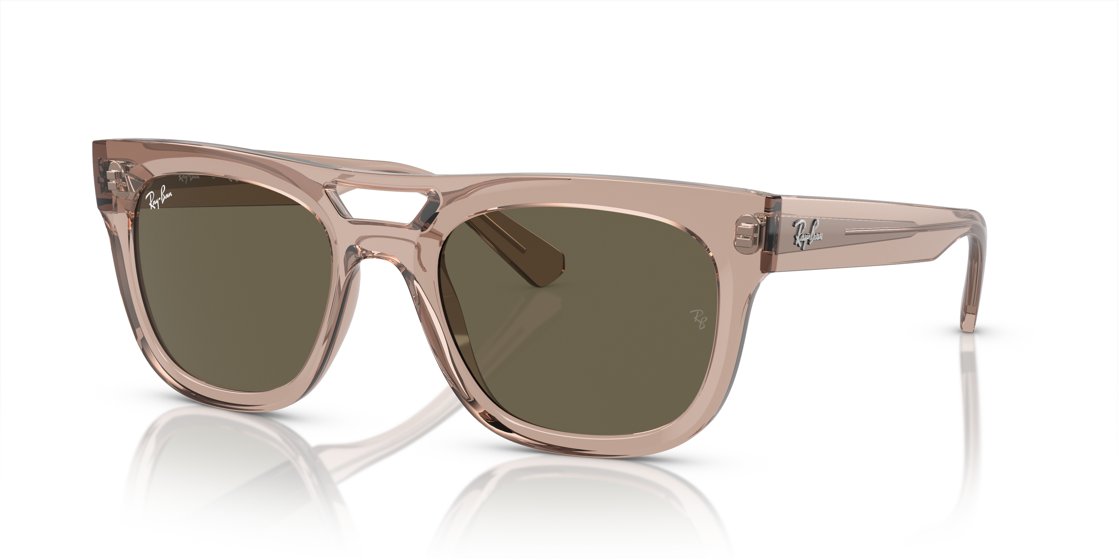 Phil Bio-based Sunglasses in Transparent Light Brown and Brown - RB4426 ...