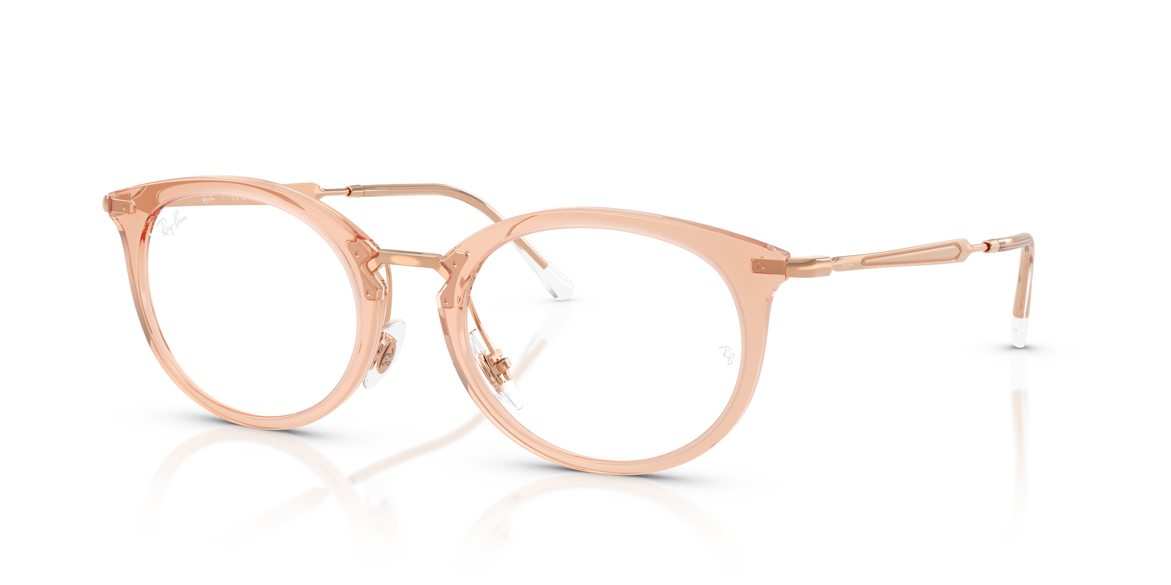 Occhiali da Vista Rb7255 Optics con montatura Beige trasparente ...