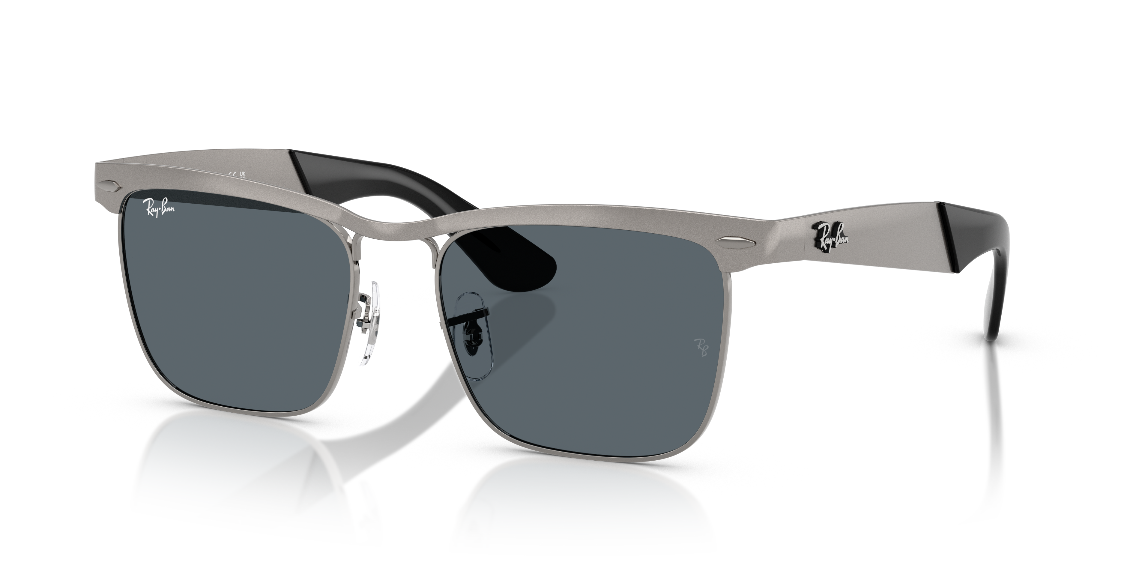 Gafas de Sol Wayfarer Deluxe en Gris plomo arenado sobre gris plomo y ...