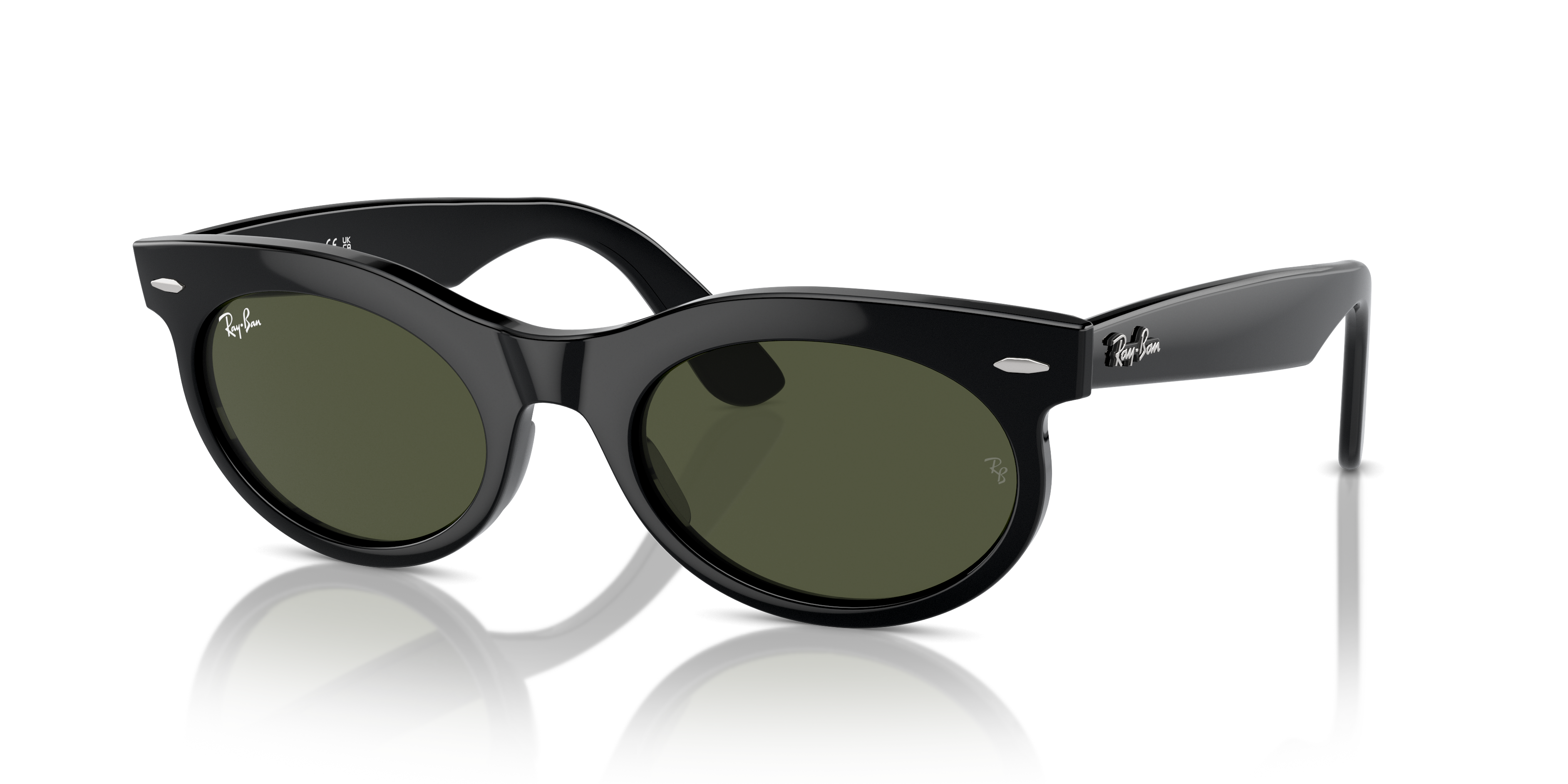 Óculos de Sol Wayfarer Oval em Preto e Verde - RB2242 | Ray-Ban® BR