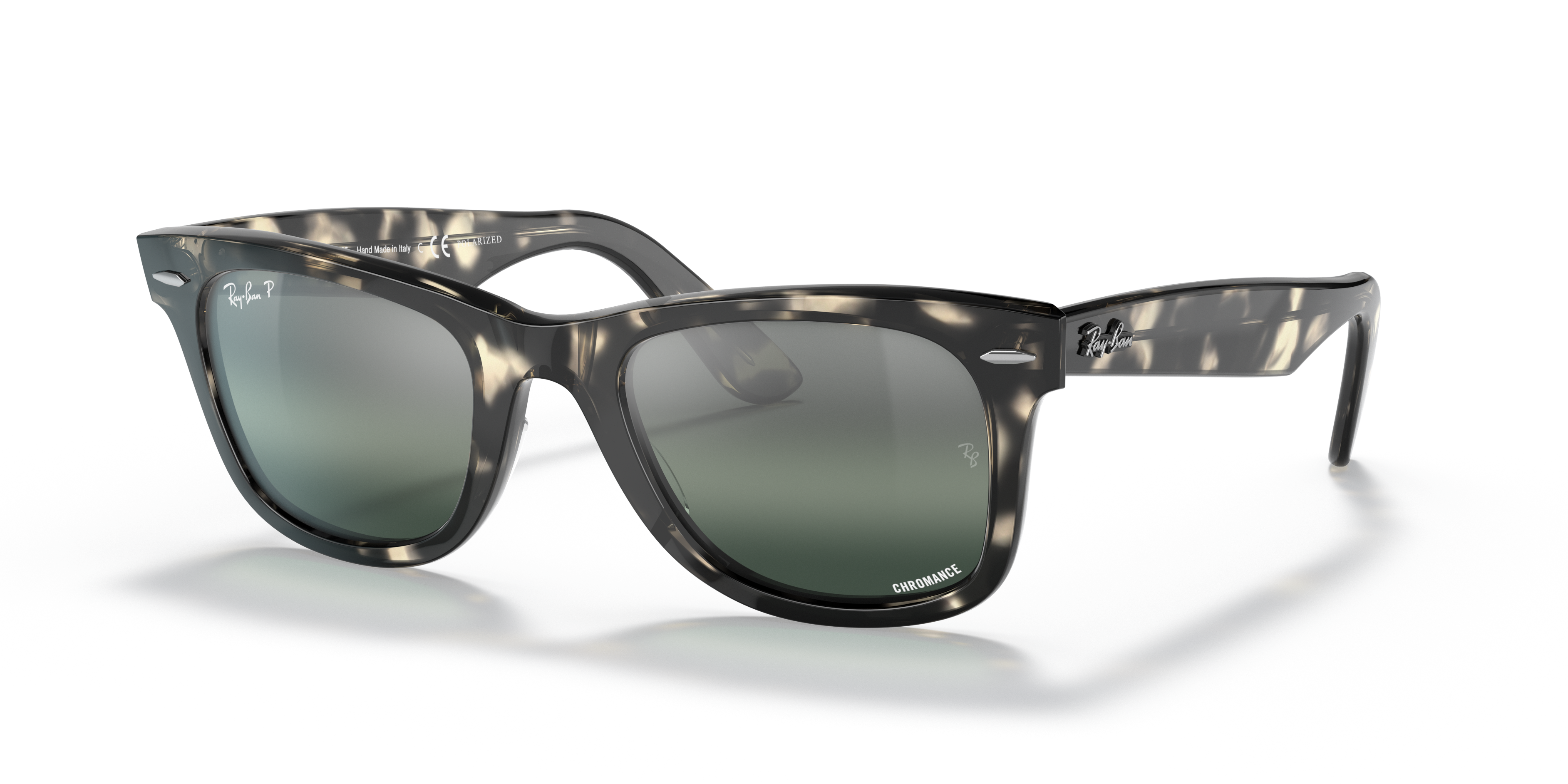 Original Wayfarer Chromance Sunglasses in Grey Havana and Silver/Blue ...