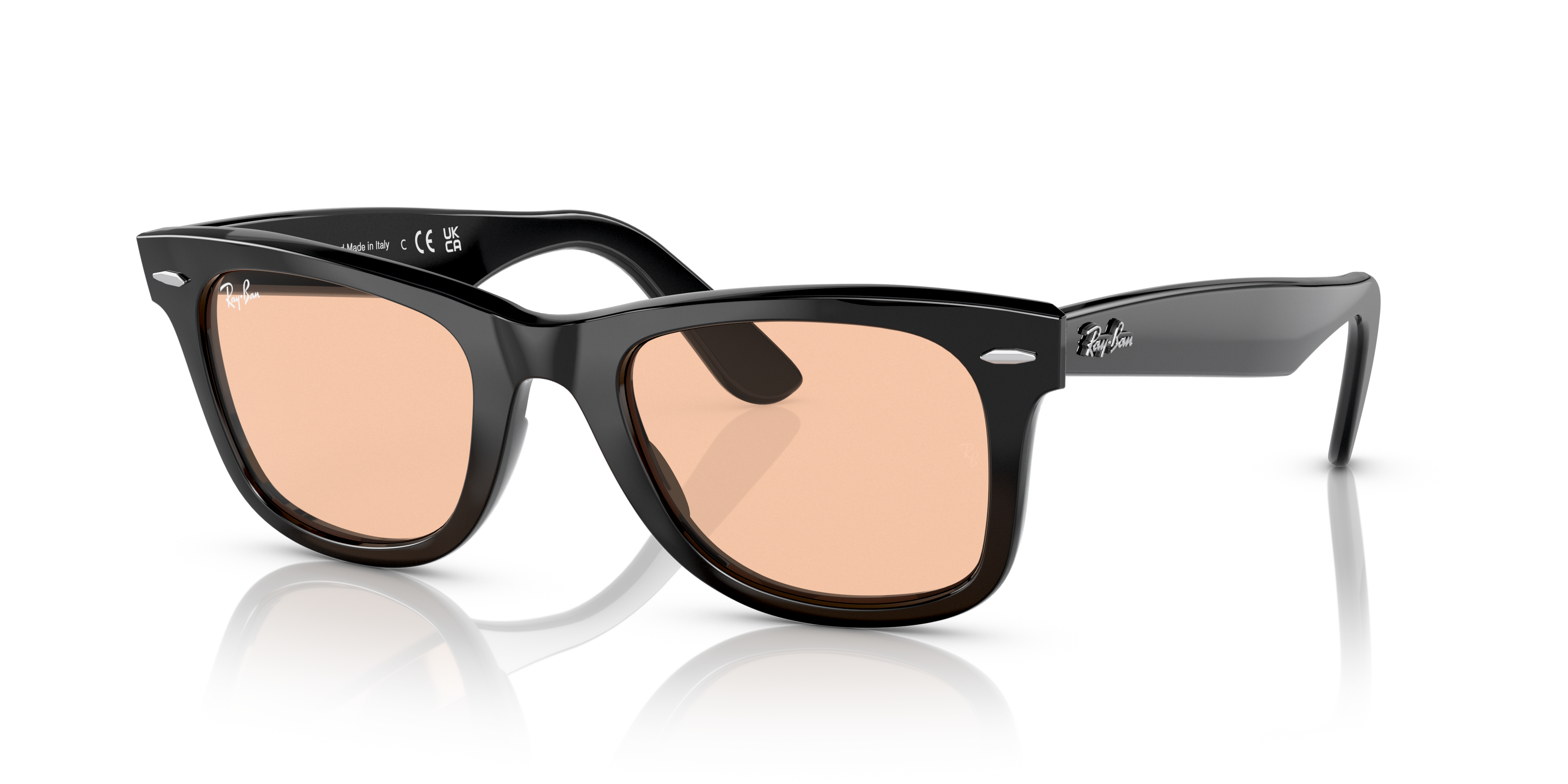 Original Wayfarer Classic Sunglasses in Black and Pink - RB2140F | Ray ...
