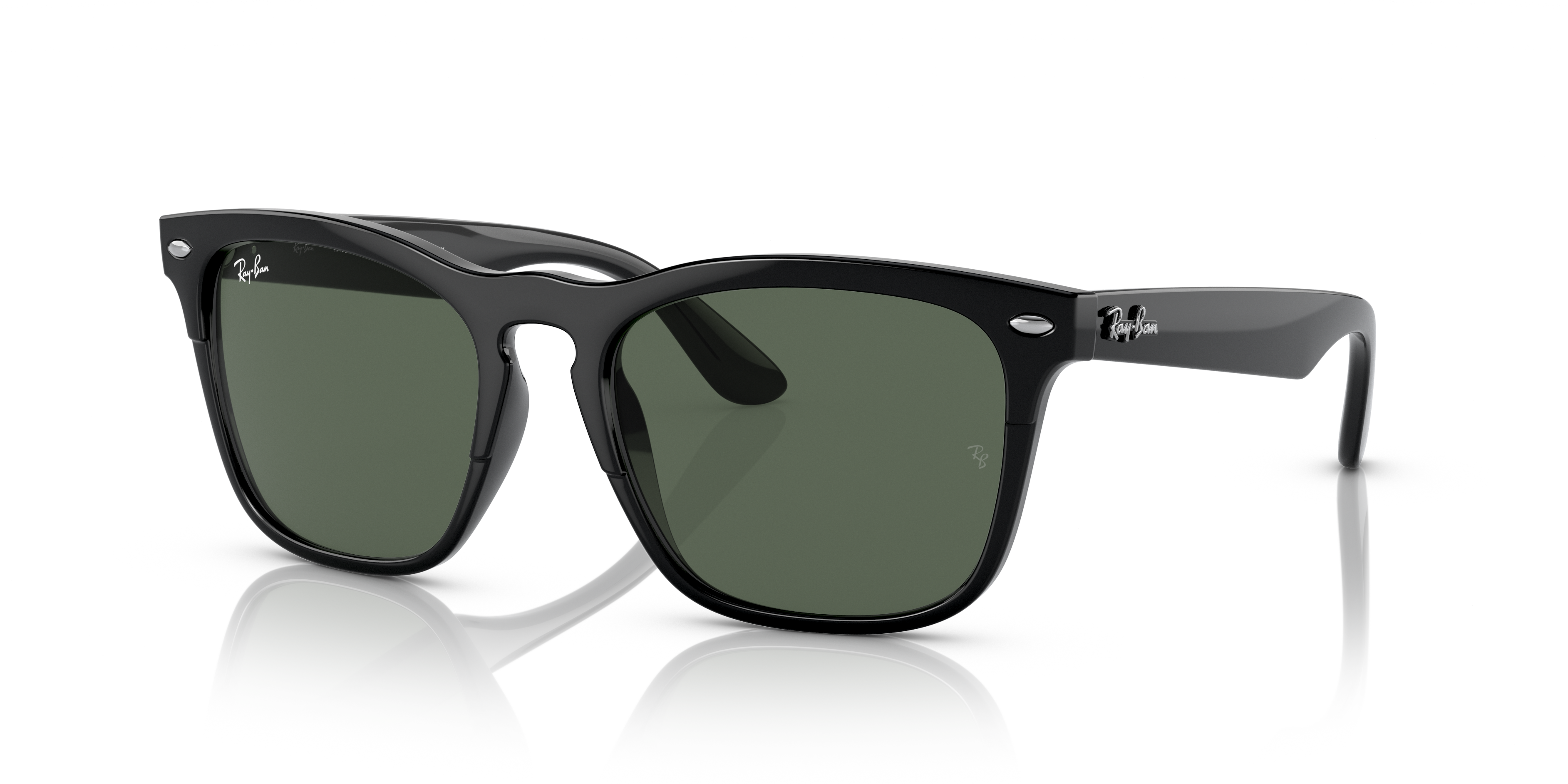 Steve Sunglasses in Black and Dark Green - RB4487 | Ray-Ban® CA