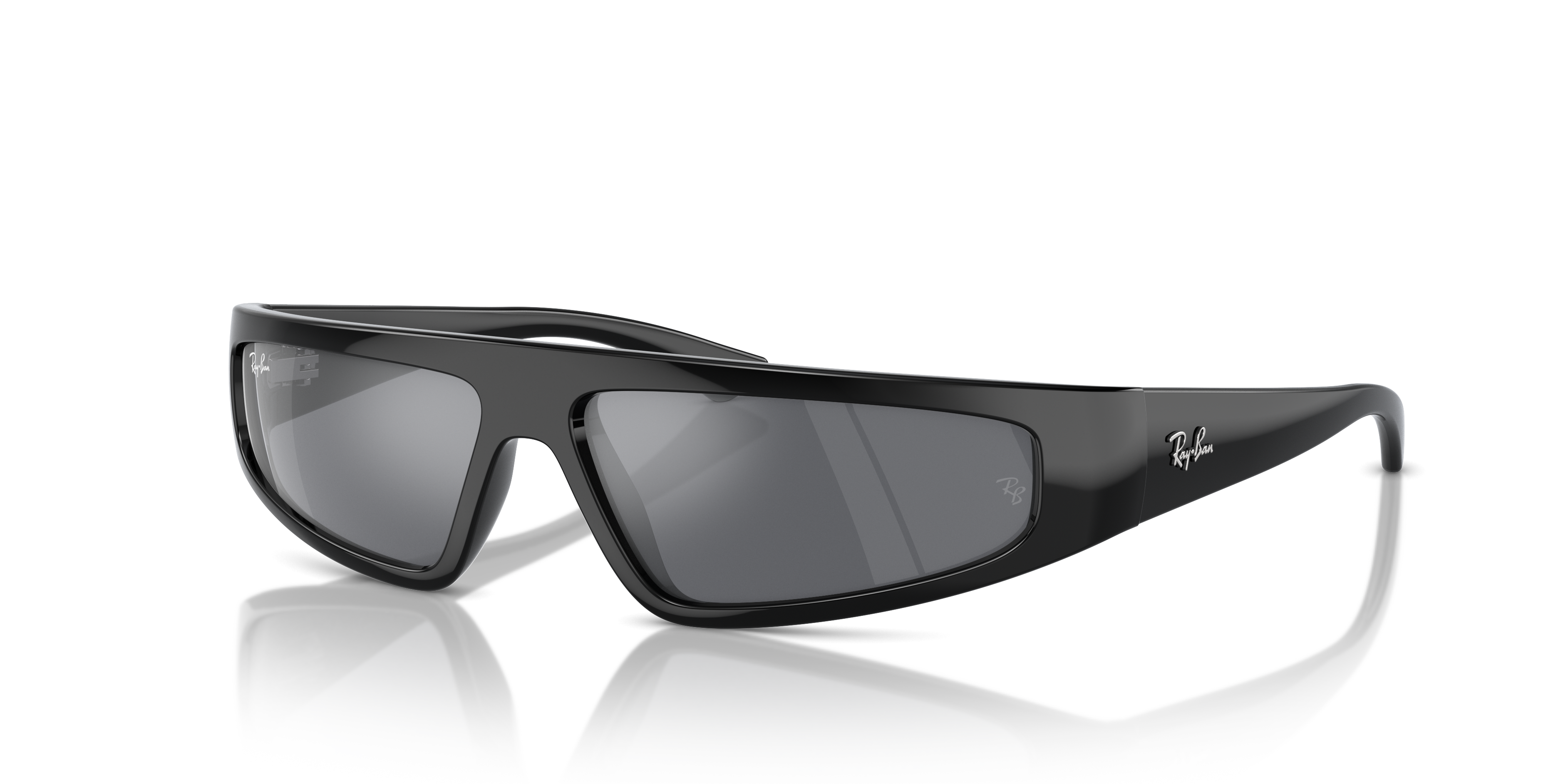 Izaz Bio-based Sunglasses in Polished Black and Dark Grey (59-13 ...