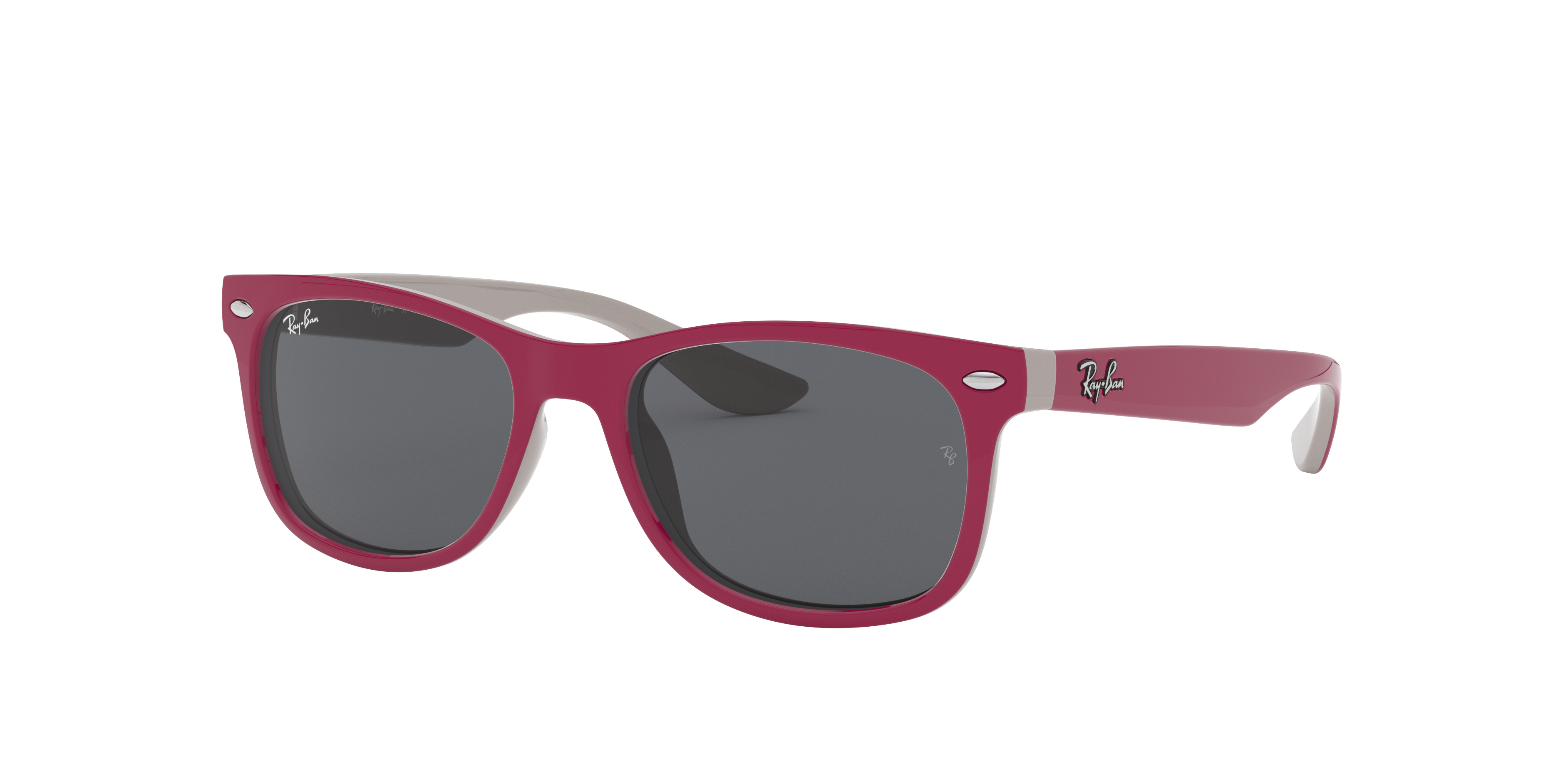 New Wayfarer Kids Sunglasses in Fuxia On Grey and Grey - RB9052SF | Ray ...