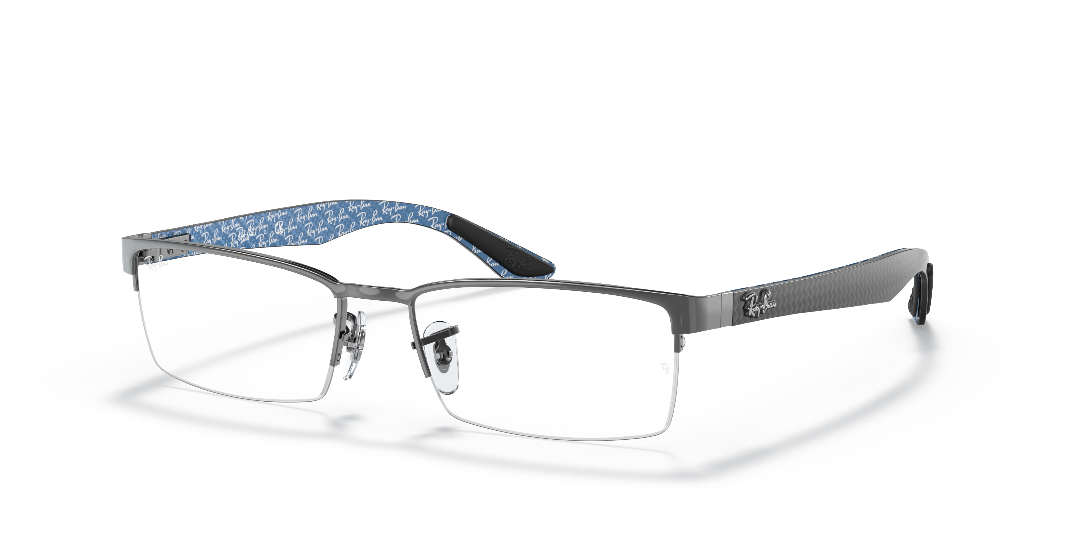 Rb8412 Optics Eyeglasses with Polished Gunmetal Frame - RB8412 | Ray ...