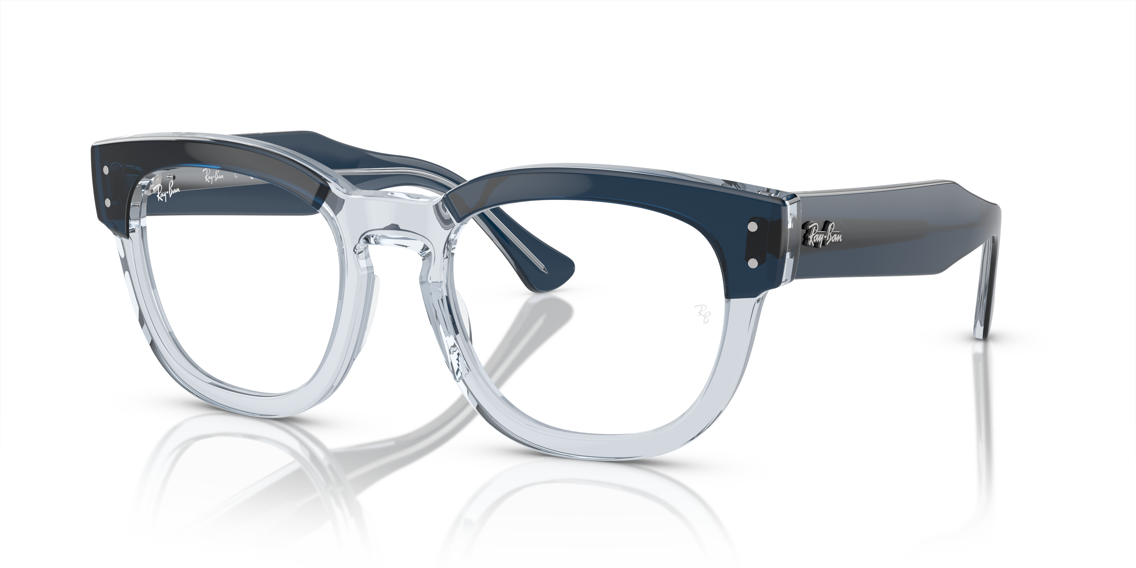 Mega Hawkeye Optics Eyeglasses with Blue On Transparent Blue Frame ...