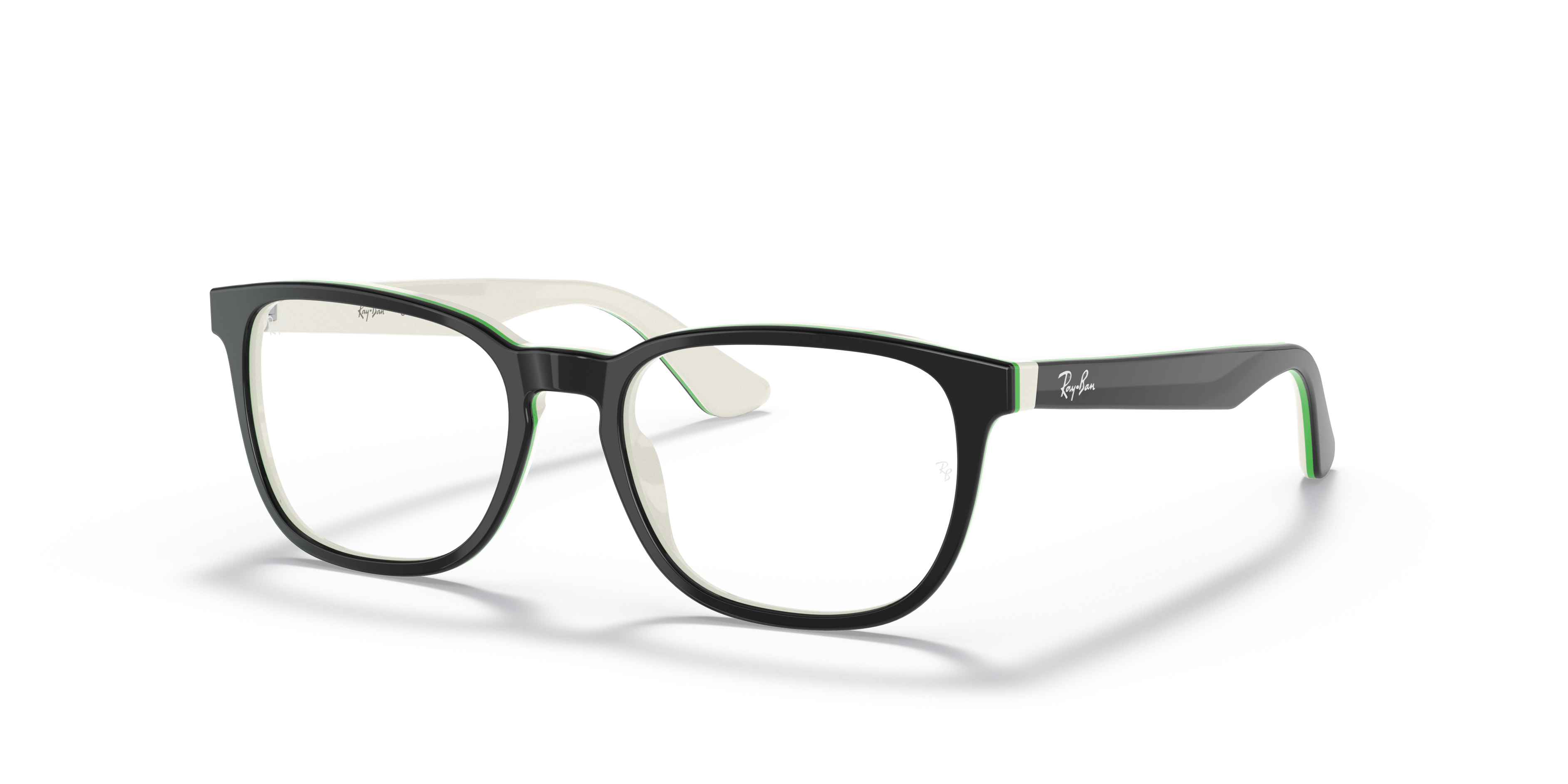 Les lunettes de vue Rb1592 Optics Kids avec monture Noir sur Blanc ...