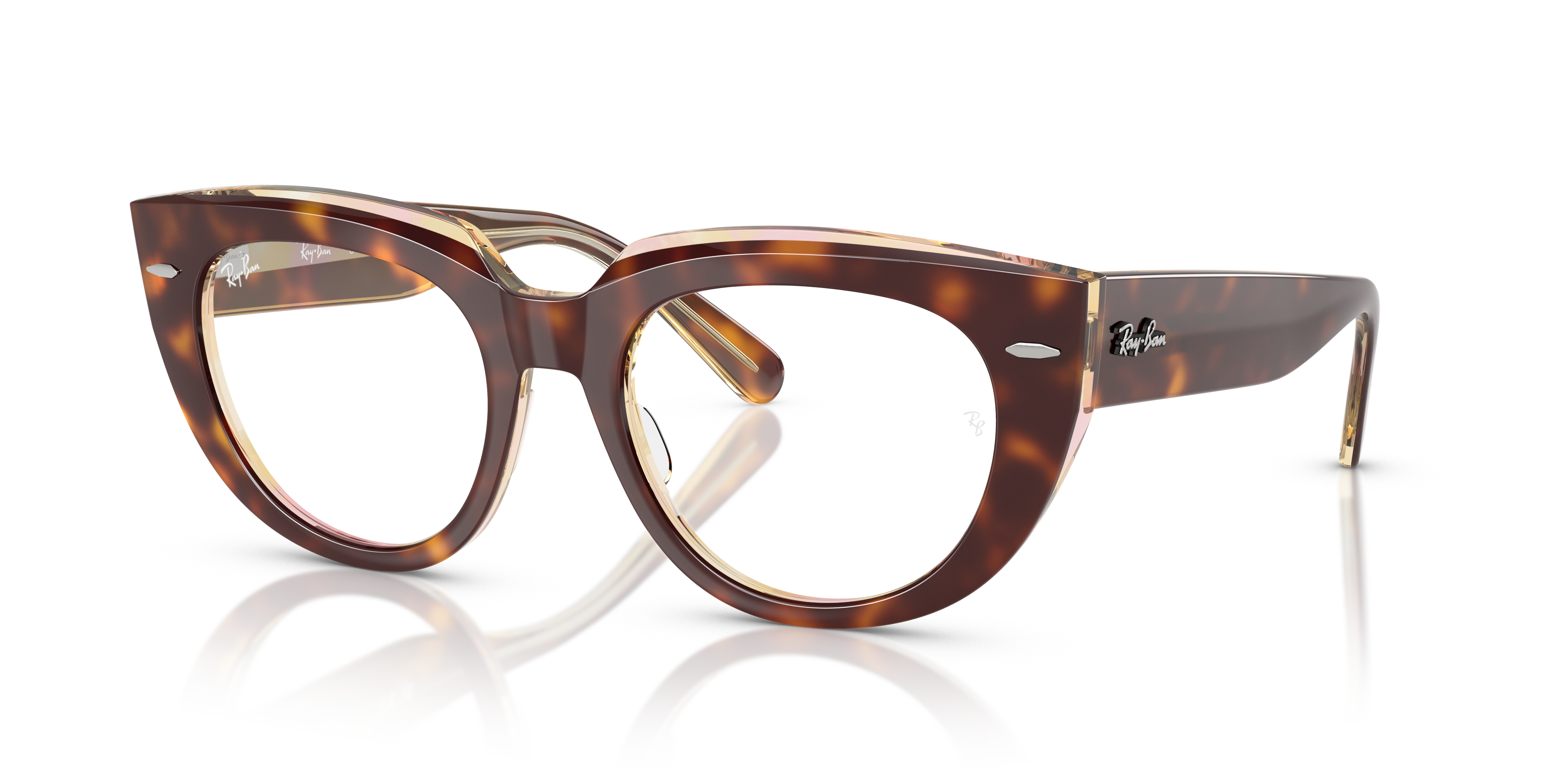 Doreen Optics Eyeglasses with Light Havana On Multicolor Frame - RB5586 ...
