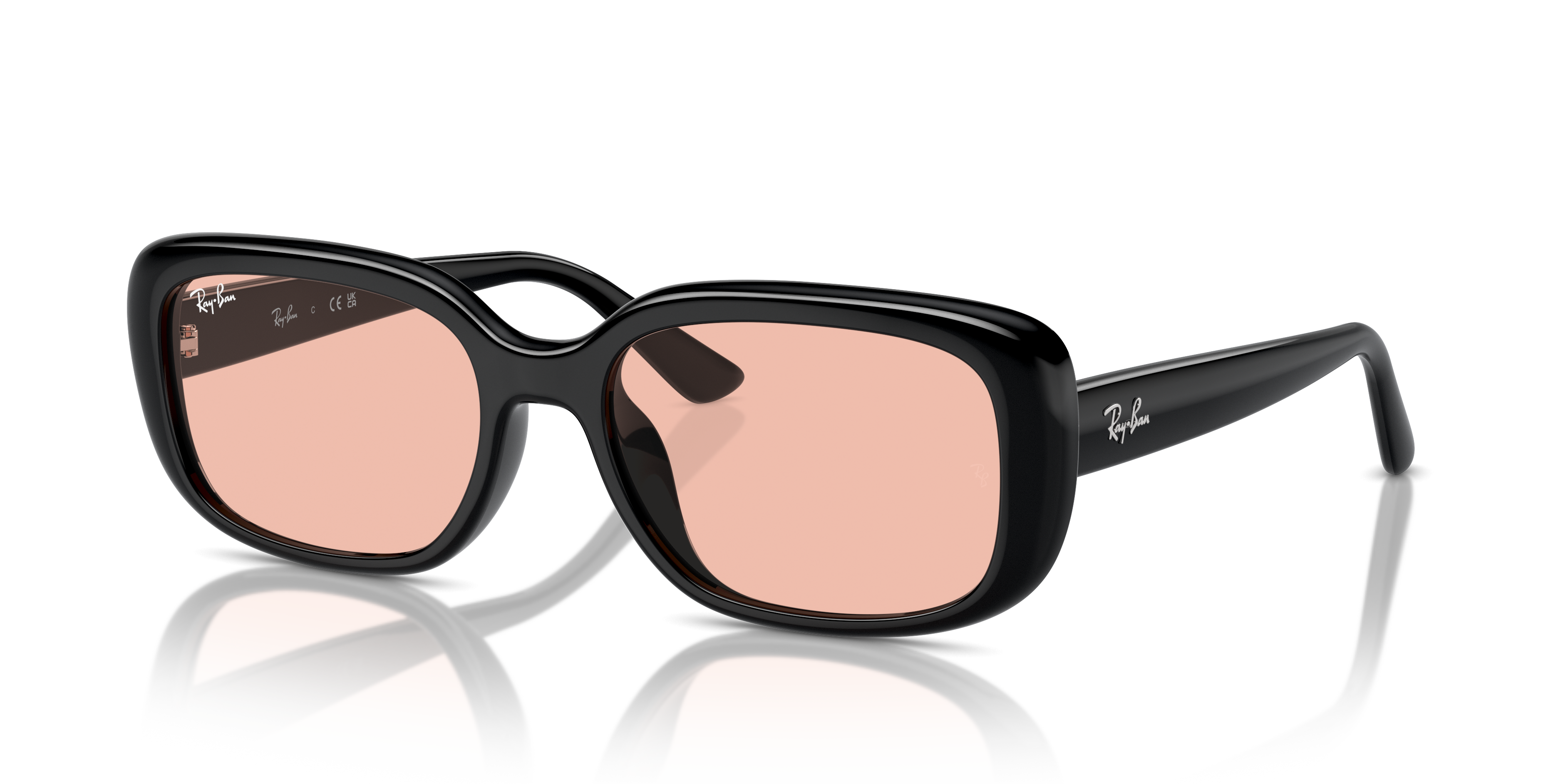 Rb4421d Bio-based Sunglasses in Polished Black and Dark Pink (56-18 ...