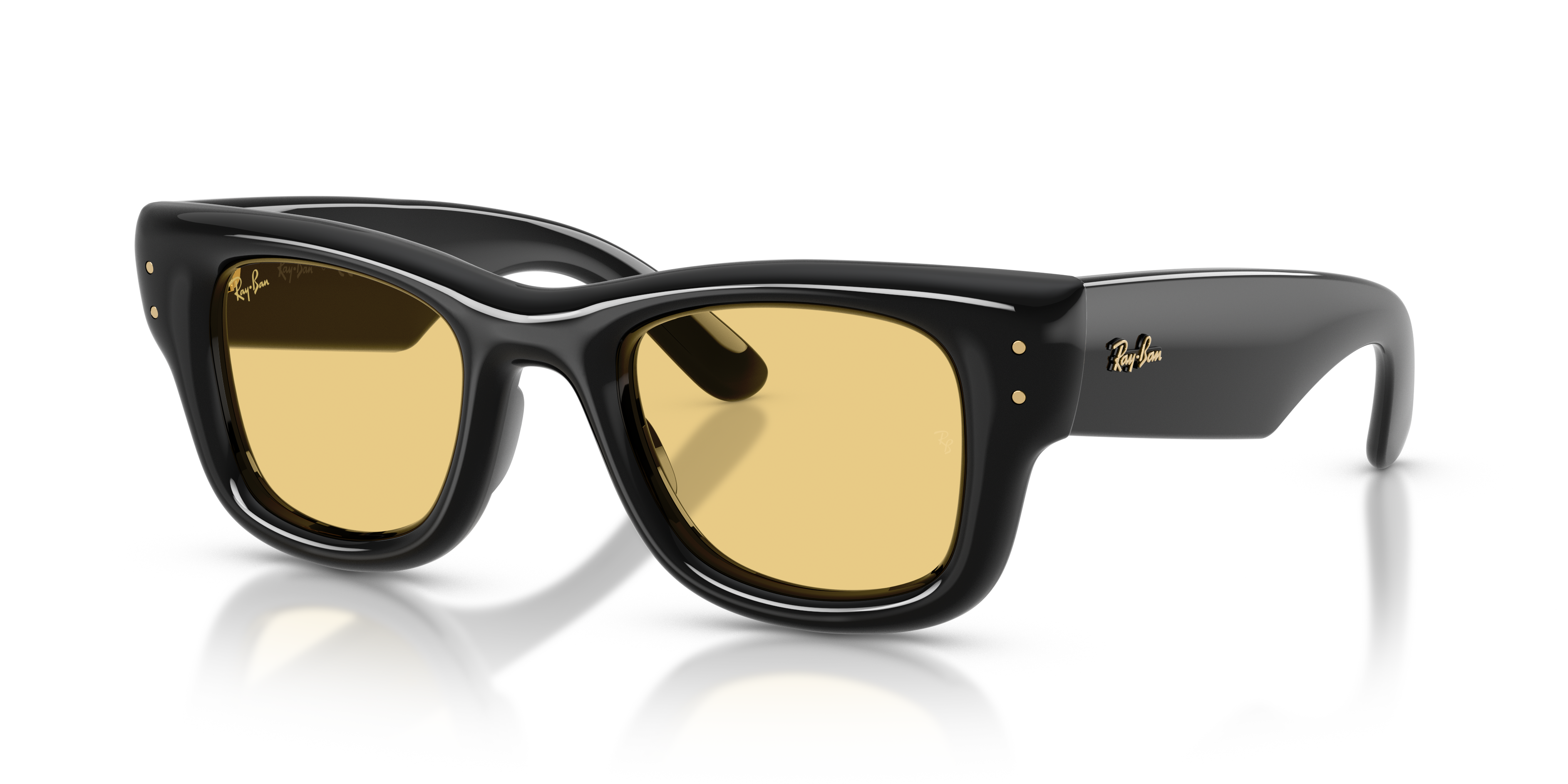 Gafas de Sol Wayfarer Puffer en Negro y Amarillo - RB4940 | Ray-Ban® ES