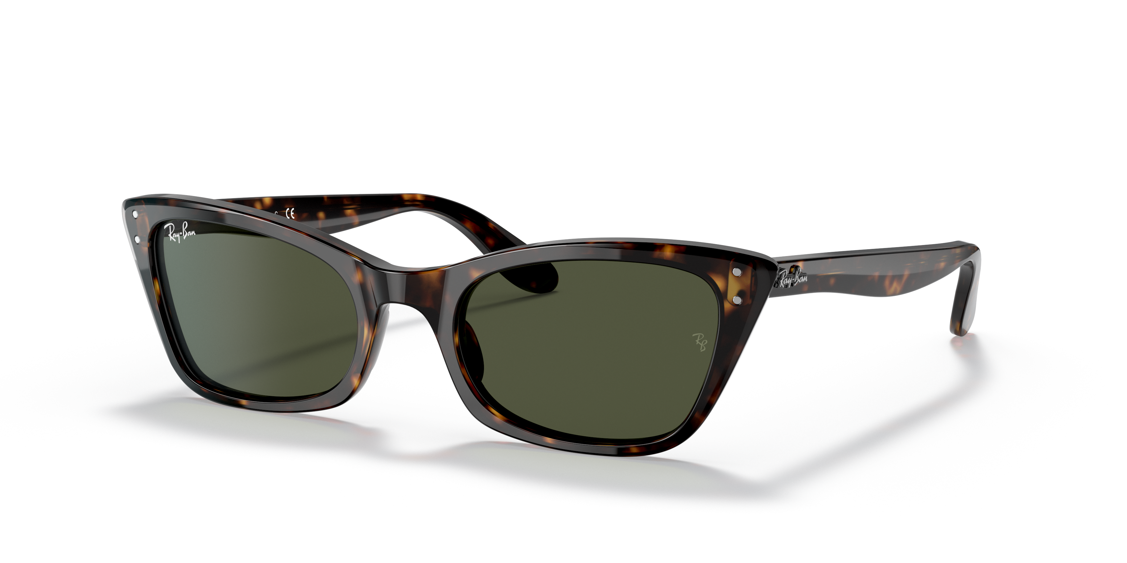 Lady Burbank Sunglasses in Polished Havana and Green - RB2299 | Ray-Ban® US