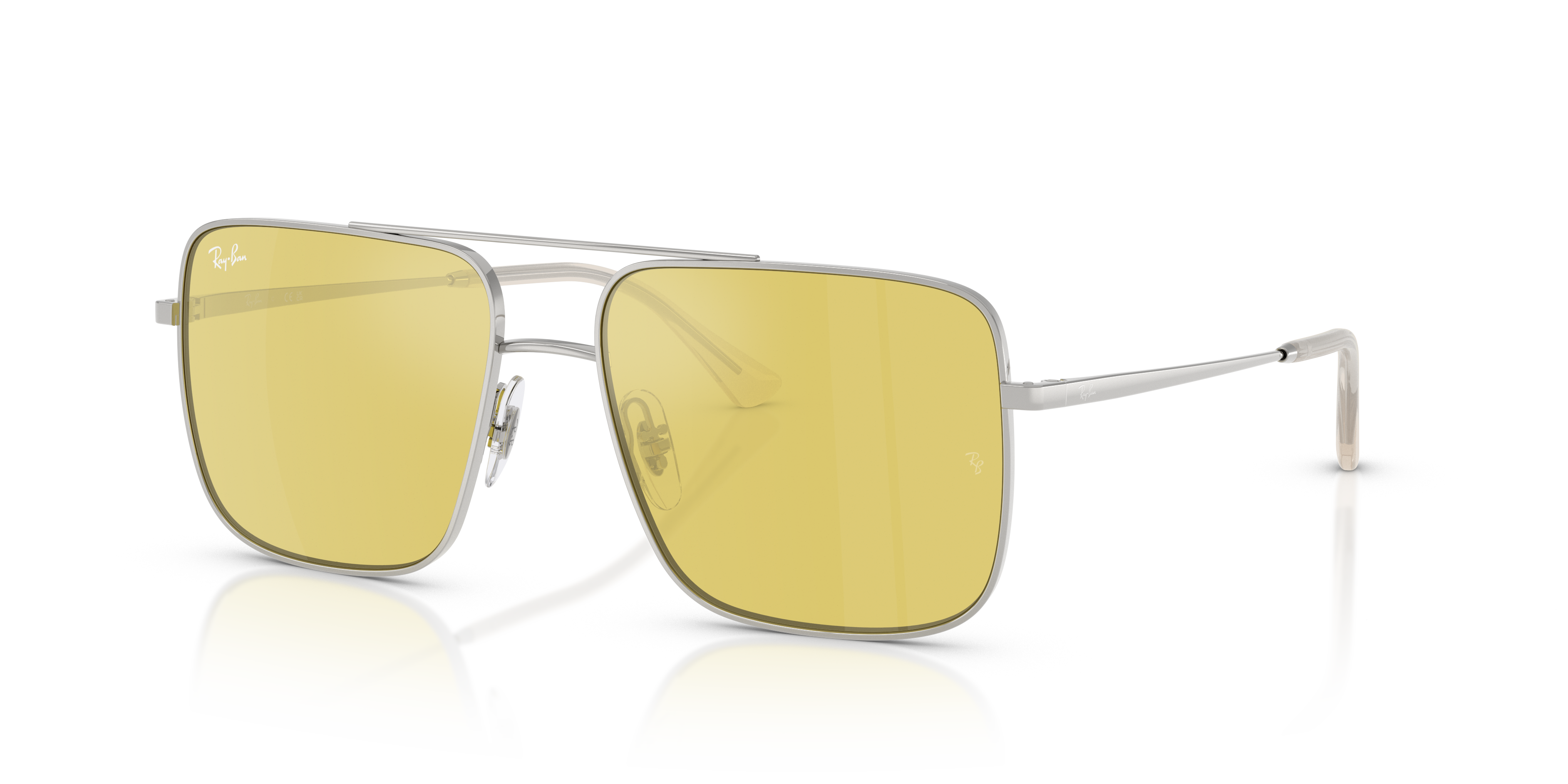 Ari Bio-based Sunglasses in Prateado and Dourado Flash Espelhado ...