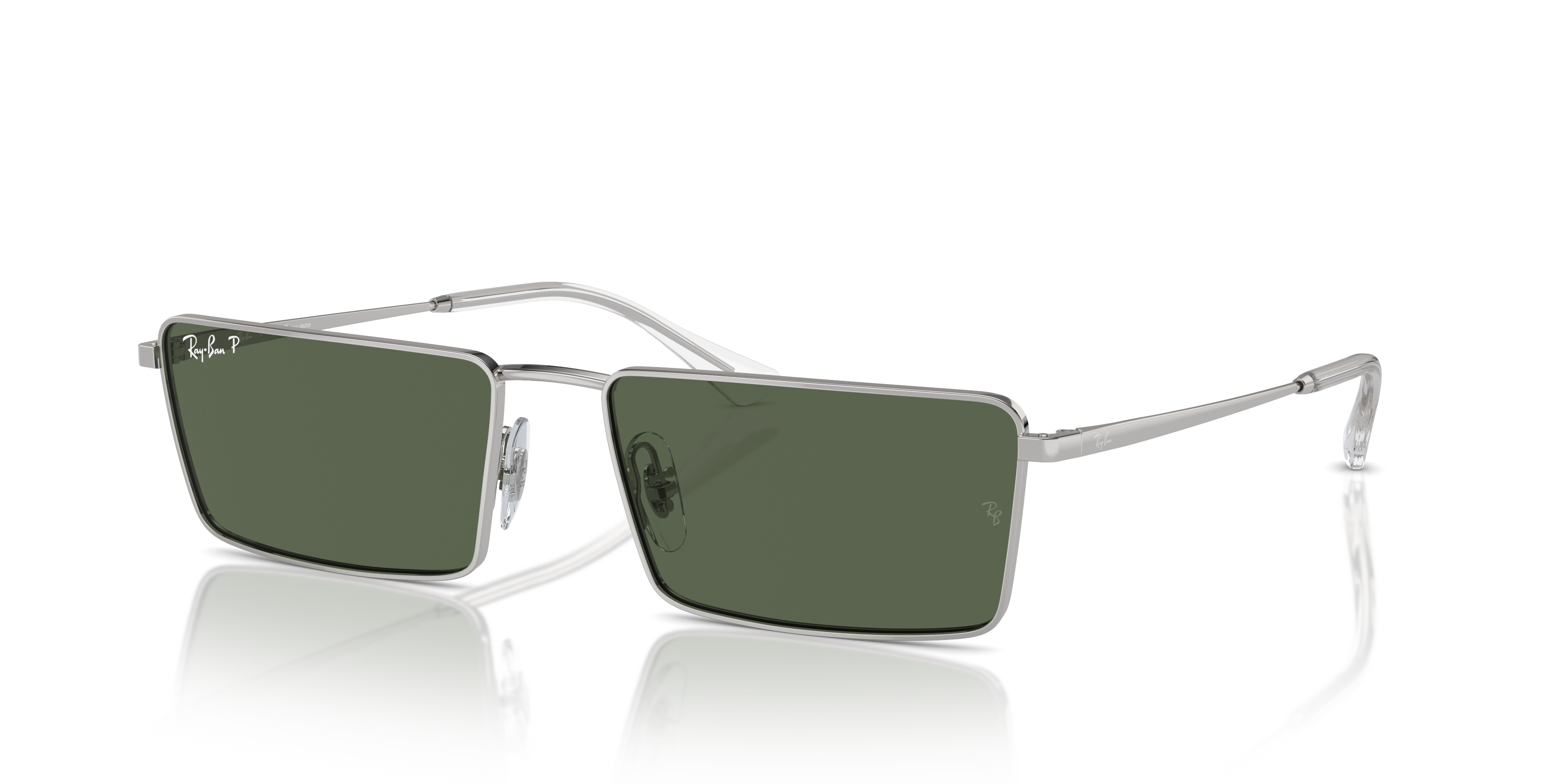 Emy Bio-based Sunglasses in Silver and Dark Green - RB3741 | Ray-Ban® US