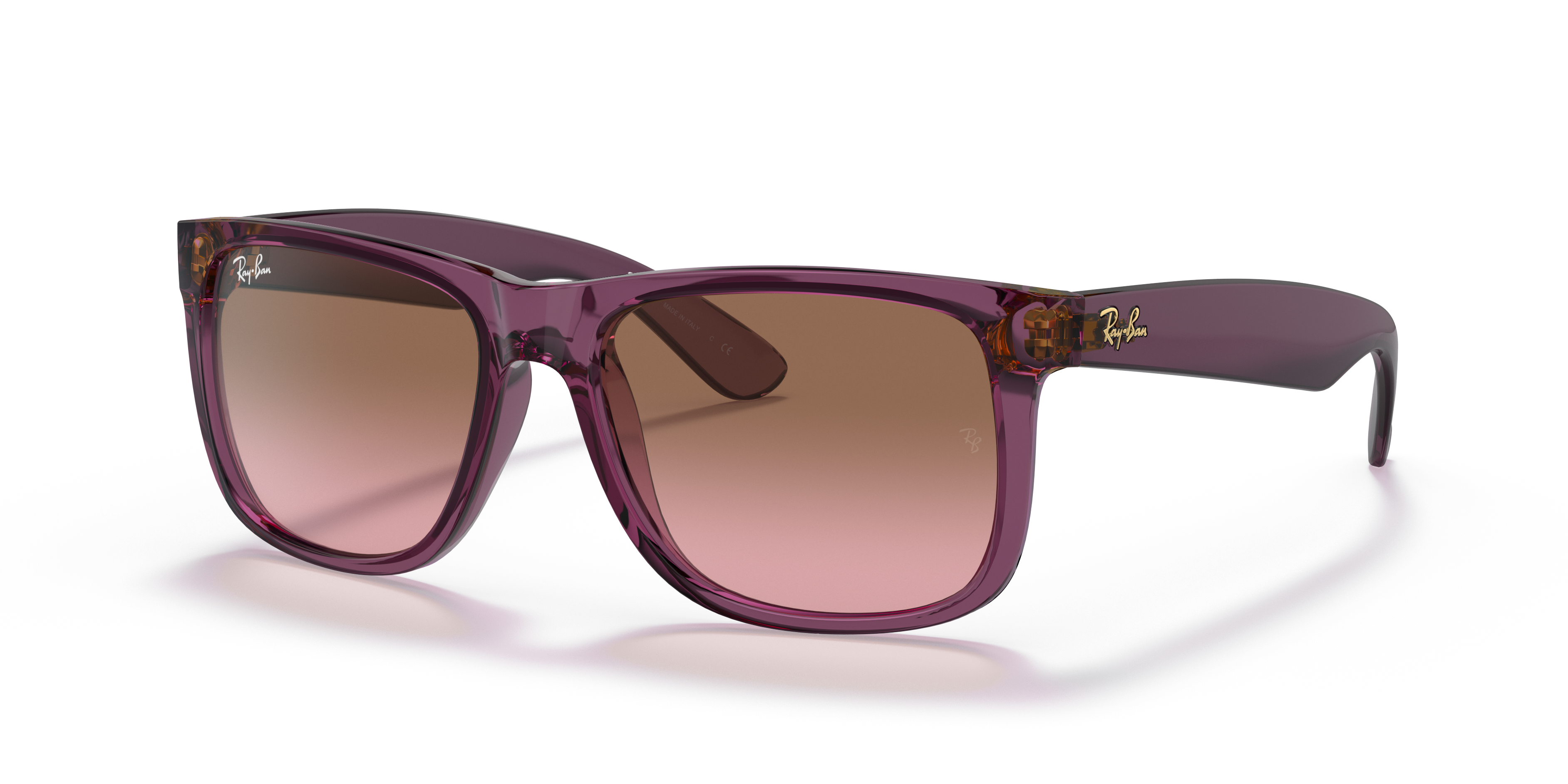 Justin Classic Sunglasses in Transparent Violet and Pink & Brown ...