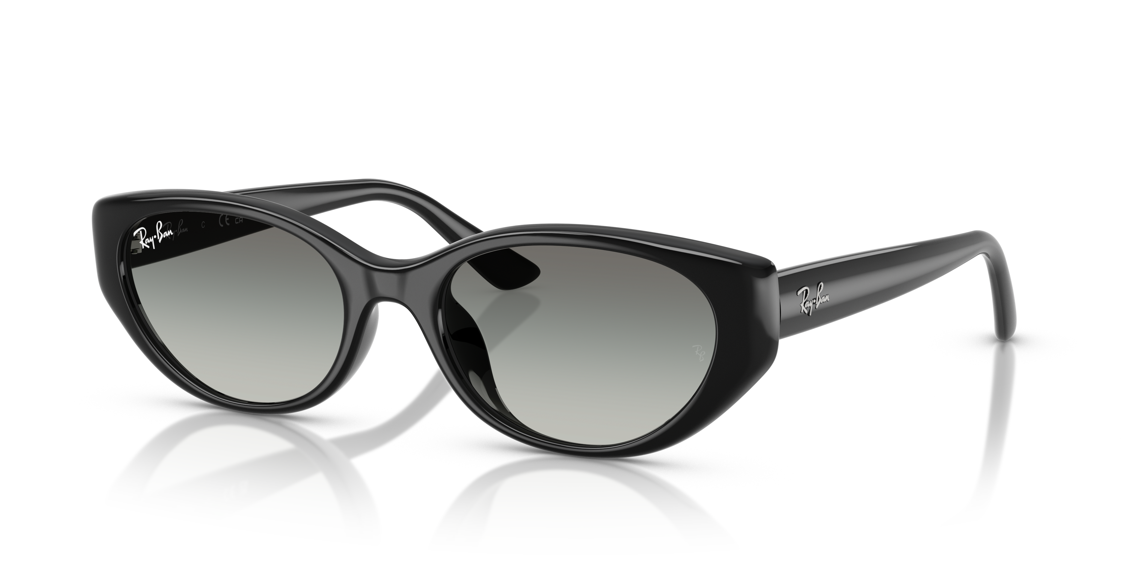 Rb4457d Bio-based Sunglasses in Polished Black and Grey Gradient (55-19 ...